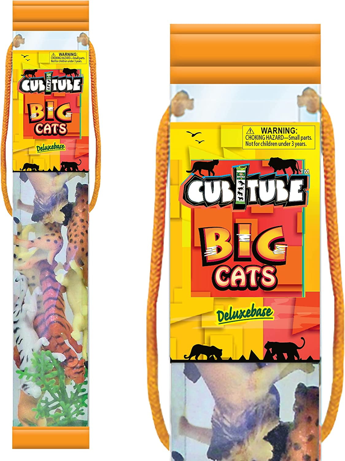 Deluxebase Cubitube - 11 Piece Mini Big Cats Figurines Jungle Playset ...
