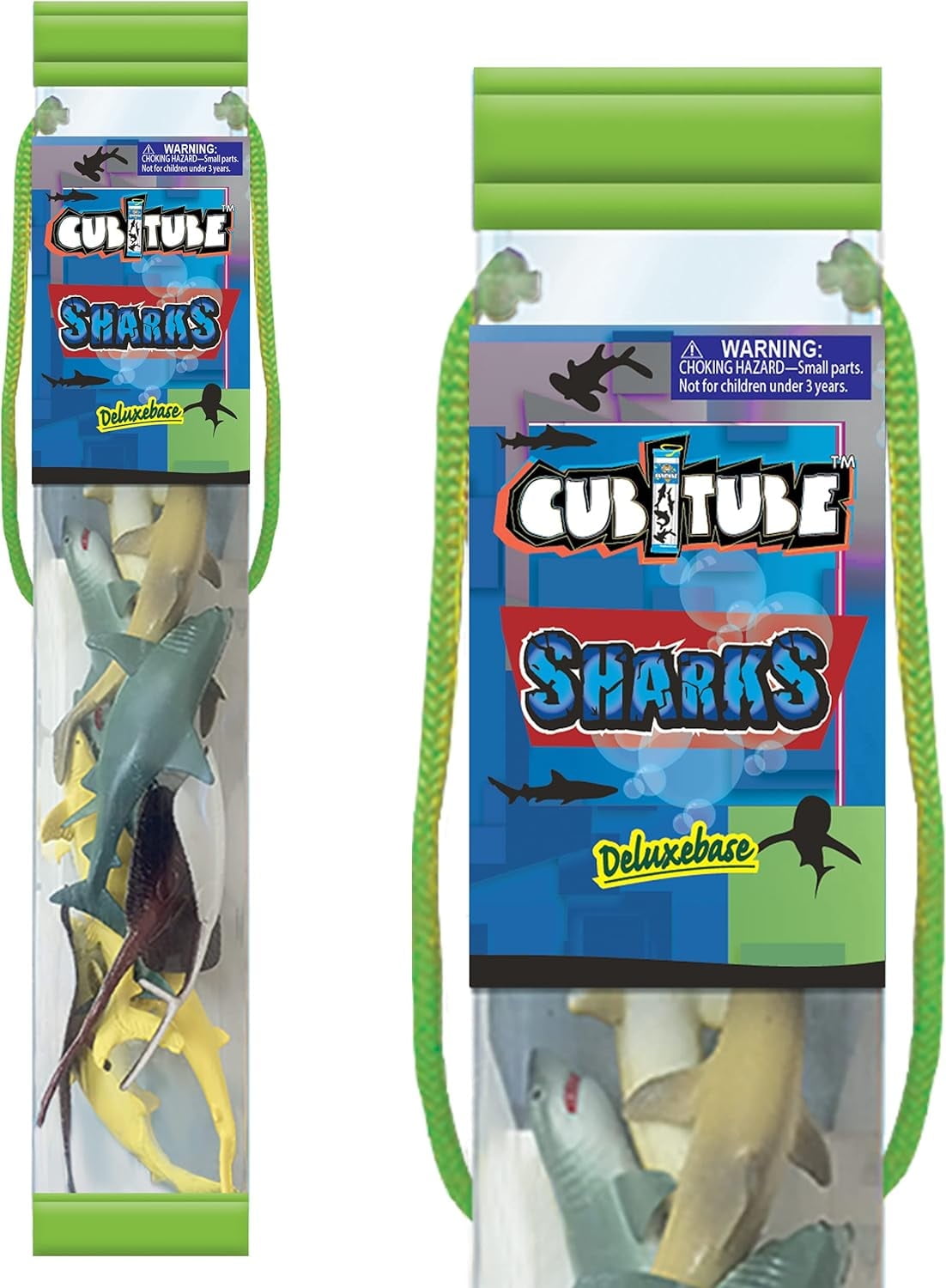 Cubitube Shark Set by Deluxebase – 11 Shark Figurines & Accessories in ...