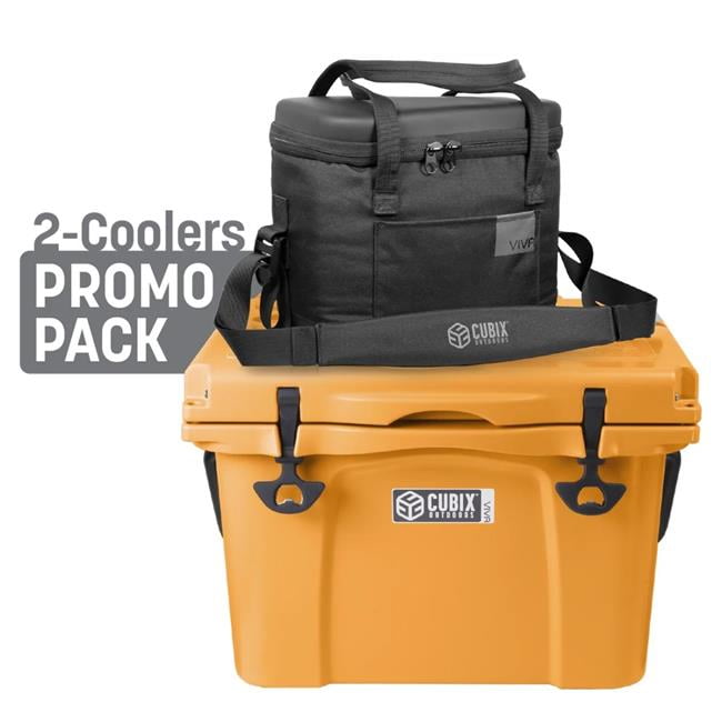 Cubix Outdoors CV-25QORG8LSFT 25 qt. Viva Cooler with 8 Liter Soft ...