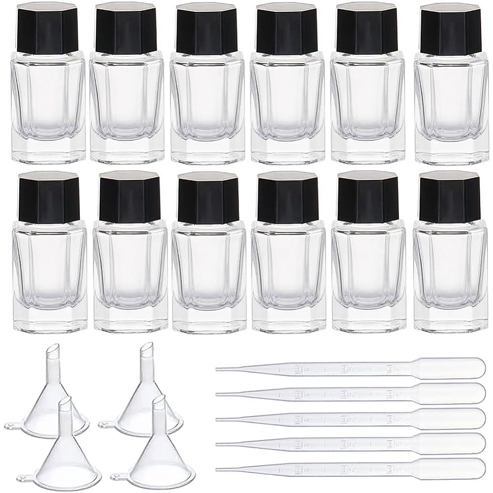 Cuboid Glass Fountain Pen Ink Bottle with ABS Plastic Bottle Cap ...