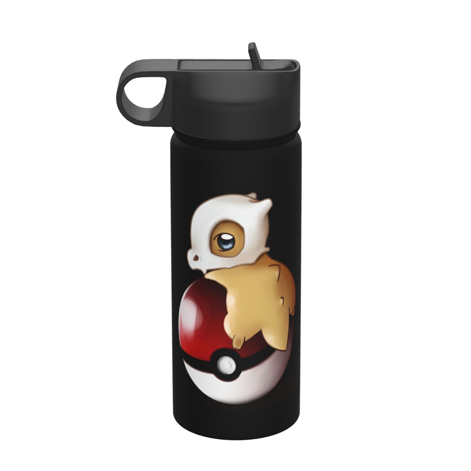Cubone Insulated Water Bottle with Straw Lid, 18 oz Double Wall Vacuum ...
