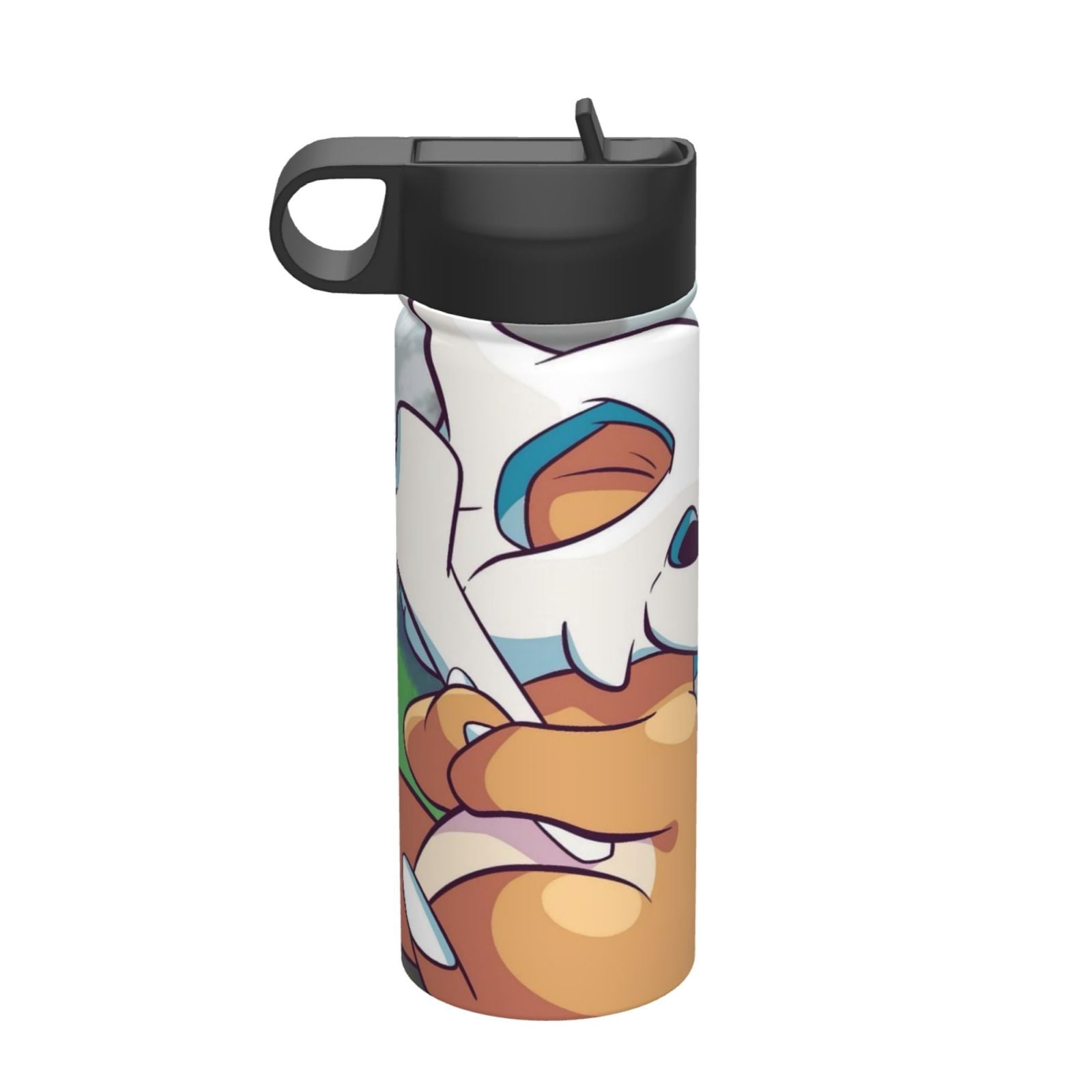 Cubone Insulated Water Bottle with Straw Lid, 18 oz Double Wall Vacuum ...