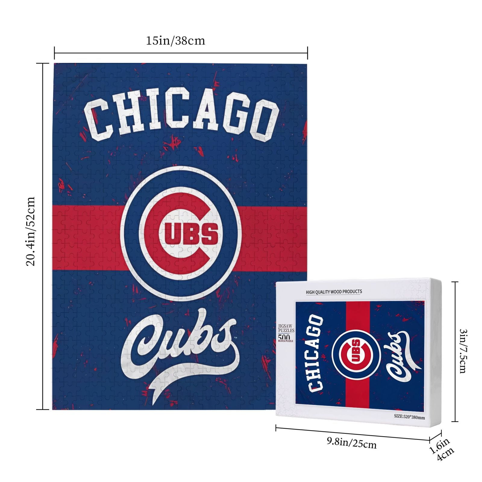 Cubs Baseball Team Customized Adult Jigsaw Puzzle 500 Pieces Beautiful ...