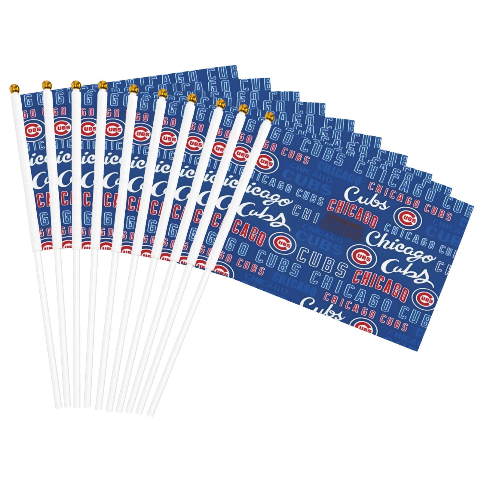 Cubs Baseball Team Double Sided Hand Waving Flag(Pack of 6 or 10 ...