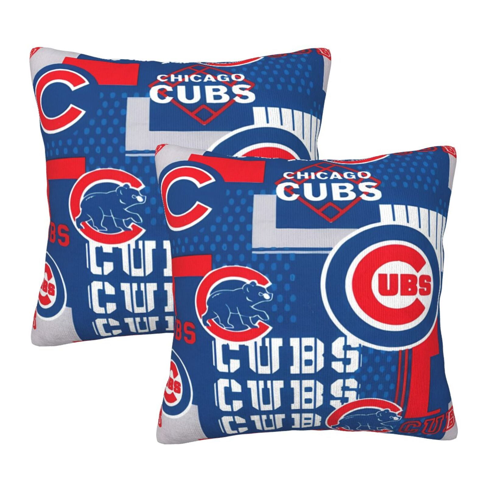 Cubs Baseball Team Double Sided Plush Pillow Cover (2 Pack), Sofa ...