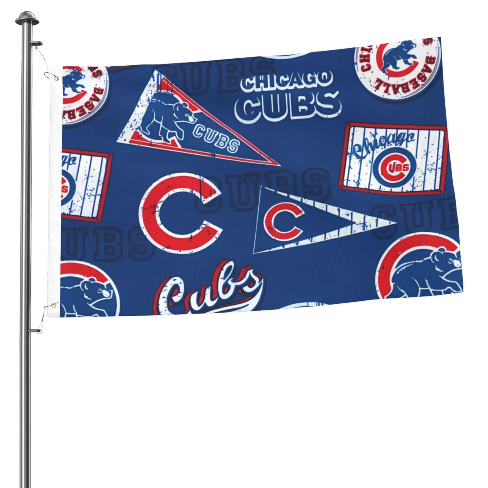 Cubs Baseball Team Garden Flag Indoor Outdoor Decoration Double Sided ...