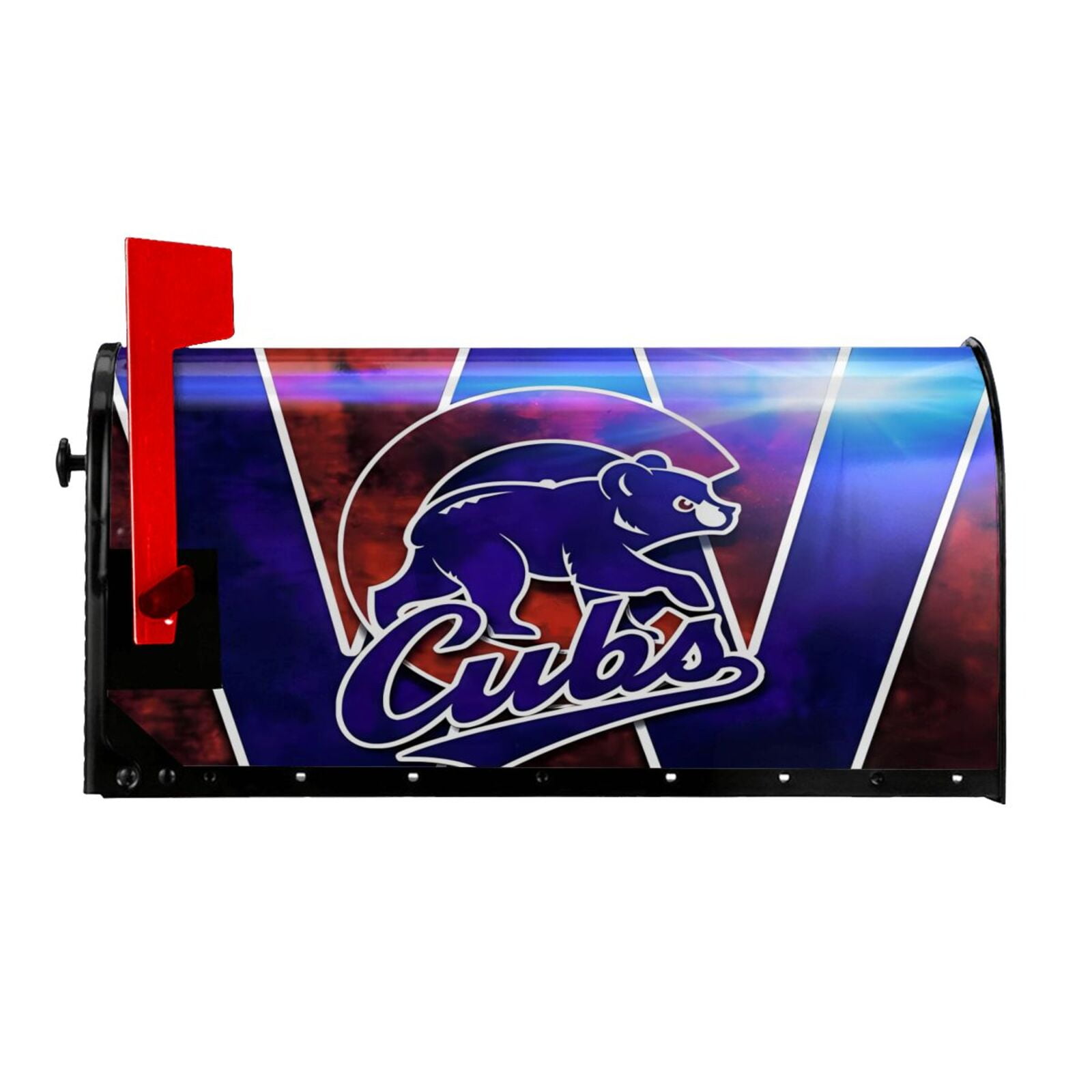 Cubs Baseball Team Pattern Magnetic Mailbox Cover, Waterproof And Sun ...