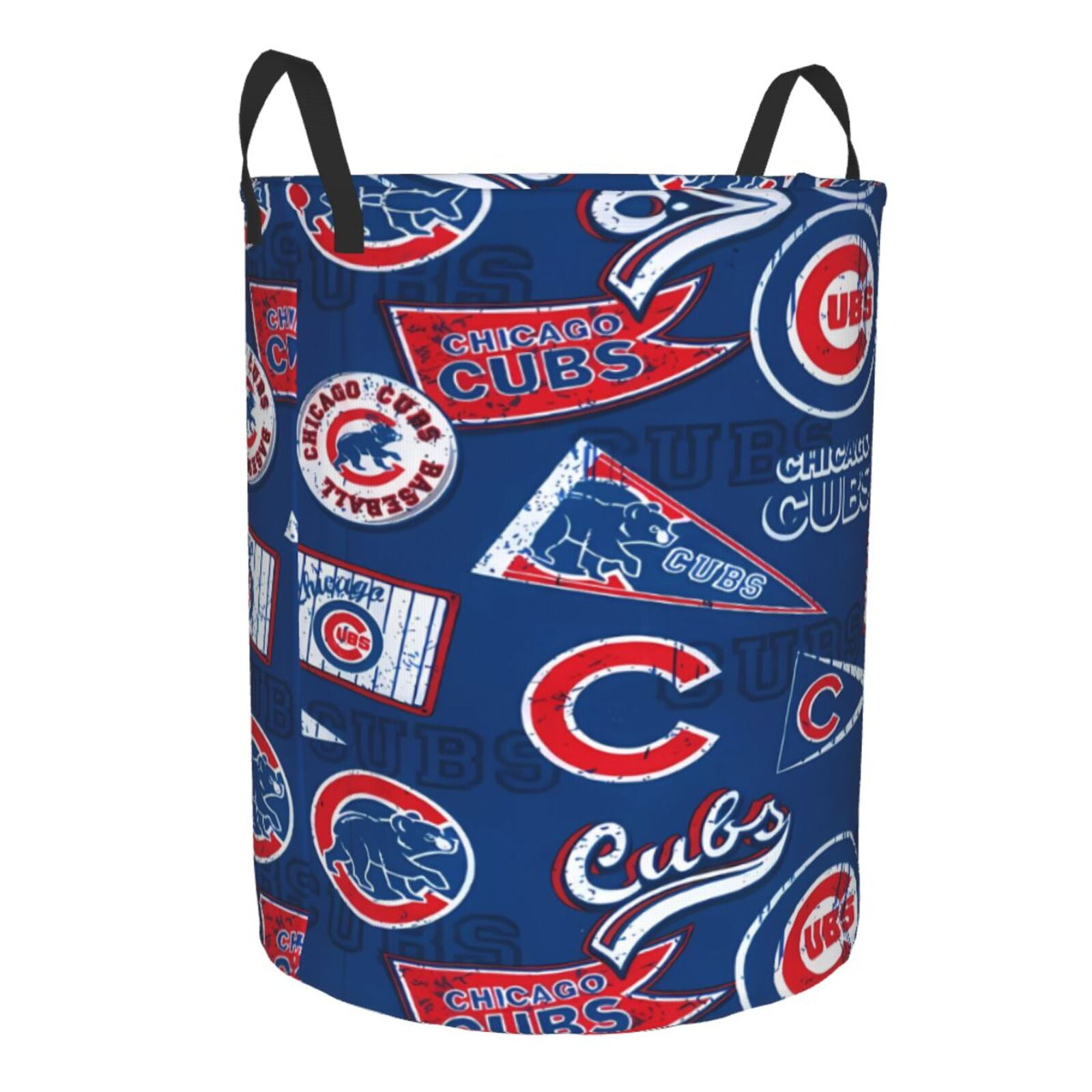 Cubs Baseball Team Round Single Layer Laundry Basket, Cute Boys Girls ...
