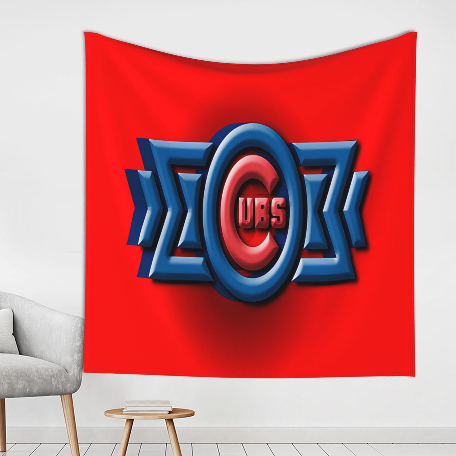 Cubs Baseball Team Themed Wall Hanging 59x59 Inches, Luxurious Interior ...