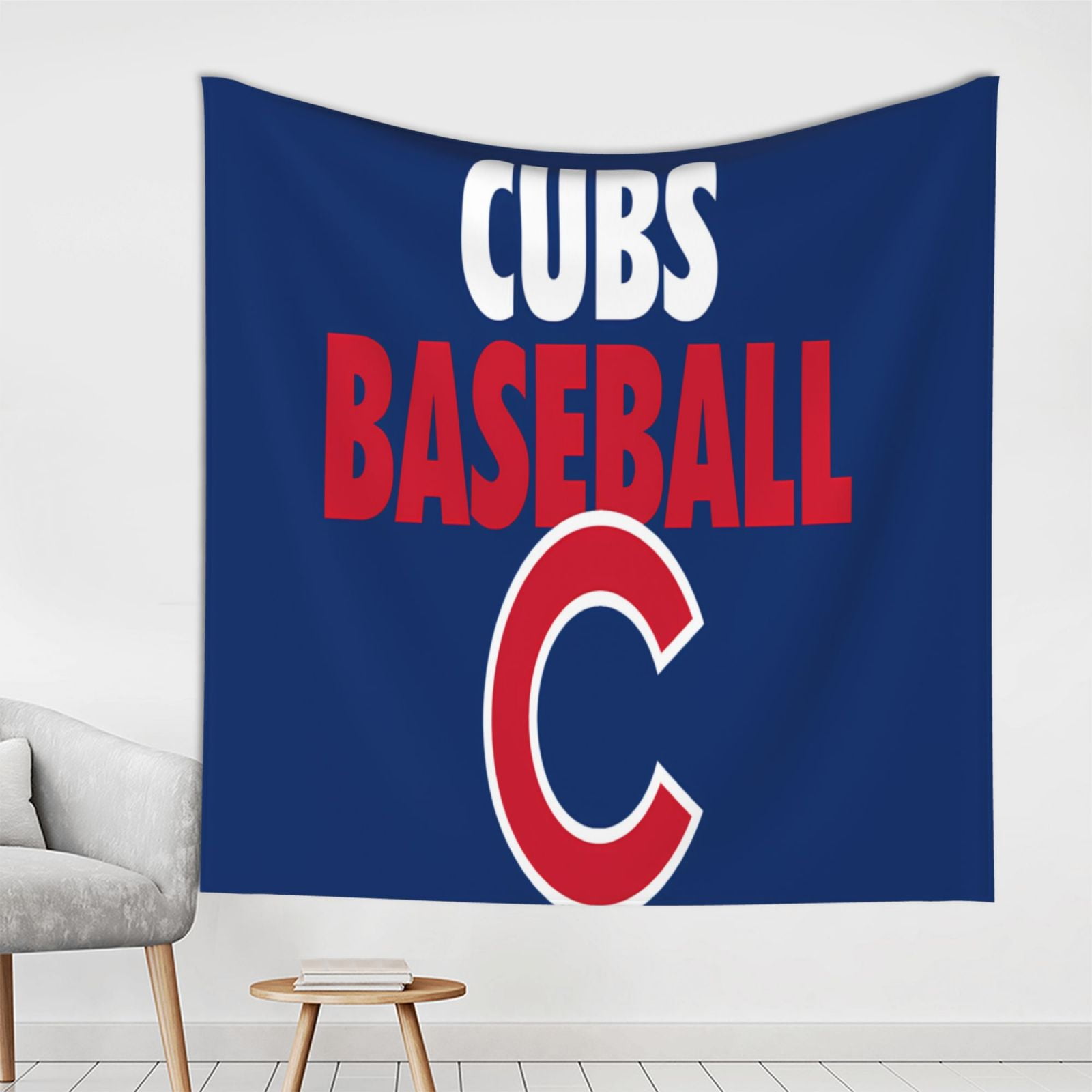 Cubs Baseball Team Themed Wall Hanging 59x59 Inches, Luxurious Interior ...