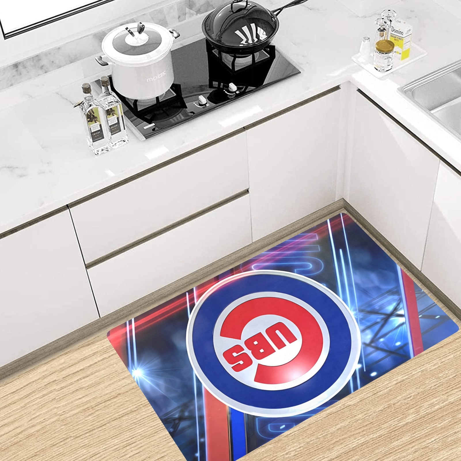 Cubs Custom Soft Plush Kitchen Rug Neoprene Non-Slip Backing Non-Slip ...