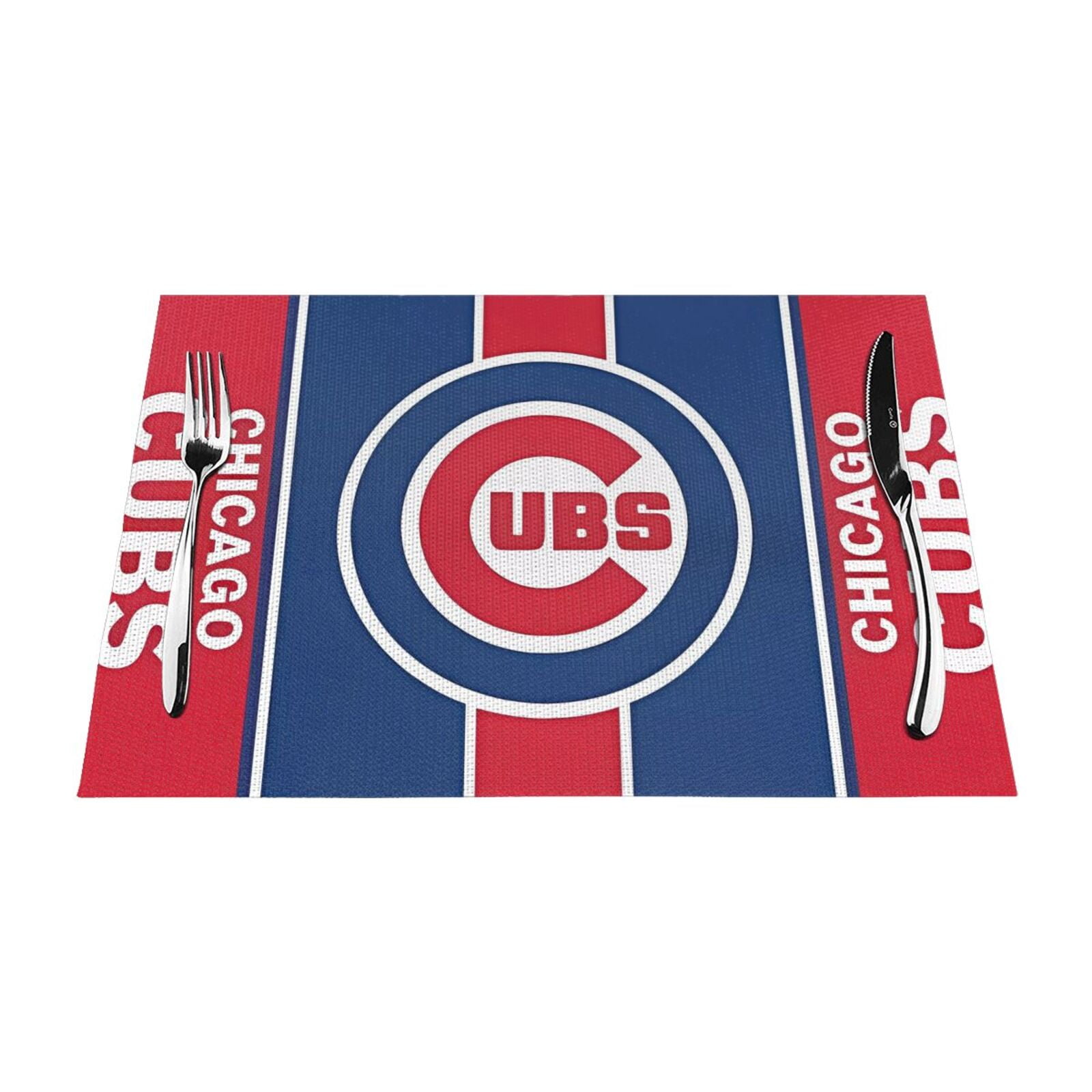 Cubs Team PVC Woven Dinner Plate Mat 12x18 Inch, Easy to Clean Table ...