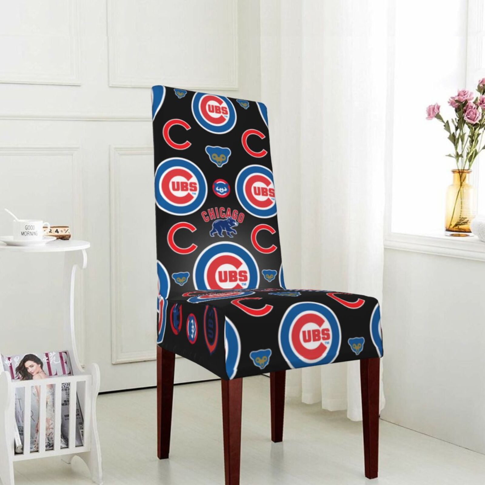 Cubss Baseball Team Dining Chair Covers, Removable And Washable Dining Chair Protective Covers ...