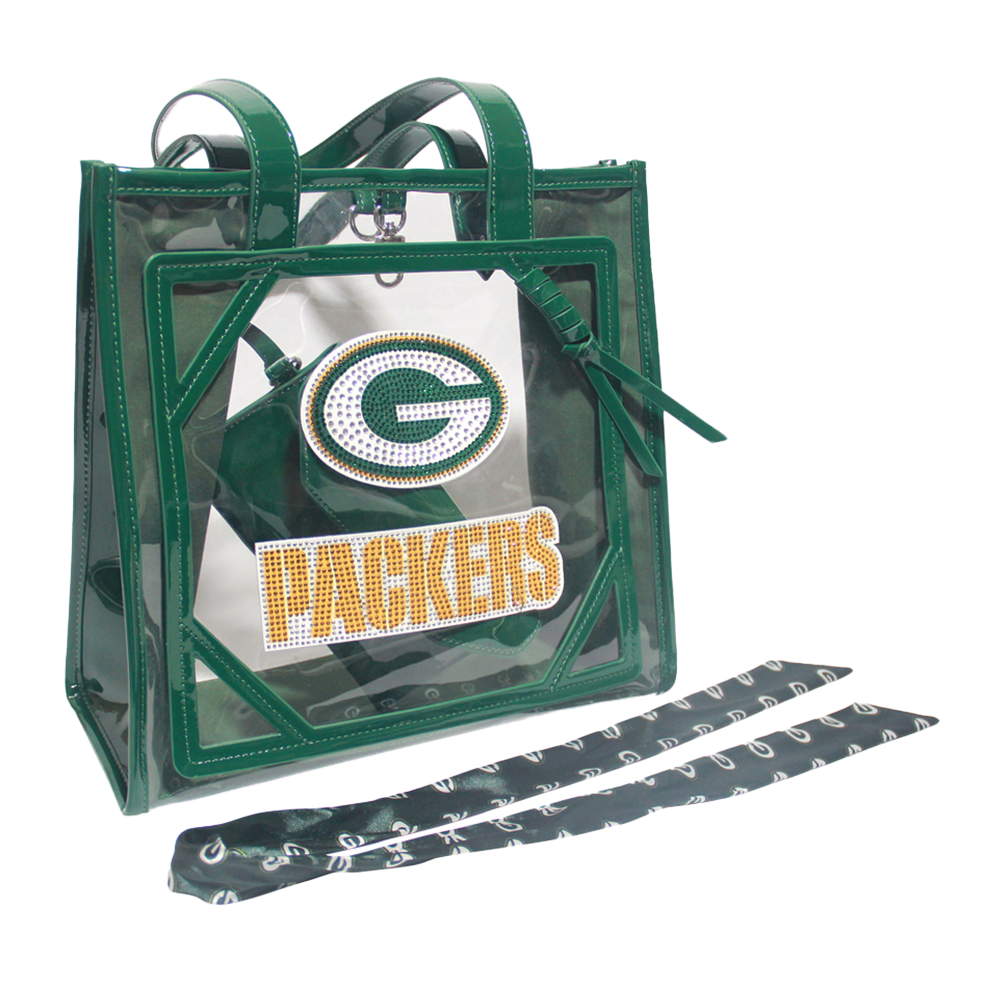 Cuce Green Bay Packers Crystal Logo Clear Tote Bag - Walmart.com