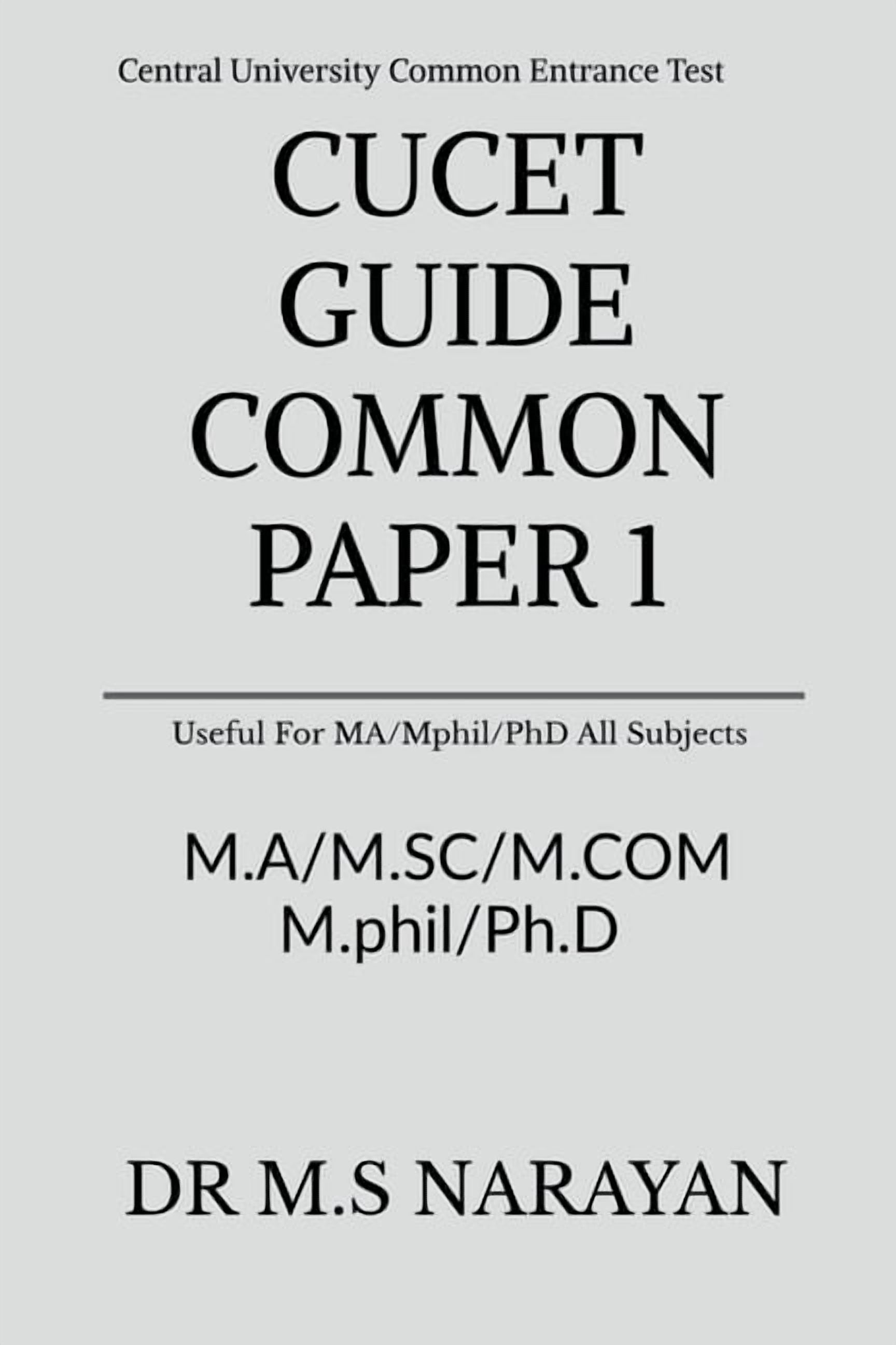Cucet Guide Common Paper 1 (Paperback) - Walmart Business Supplies