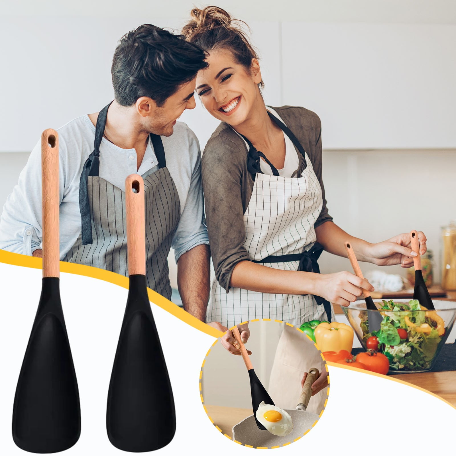 Cuchara de cocina para utensilios de cocina antiadherentes y cuchara ...