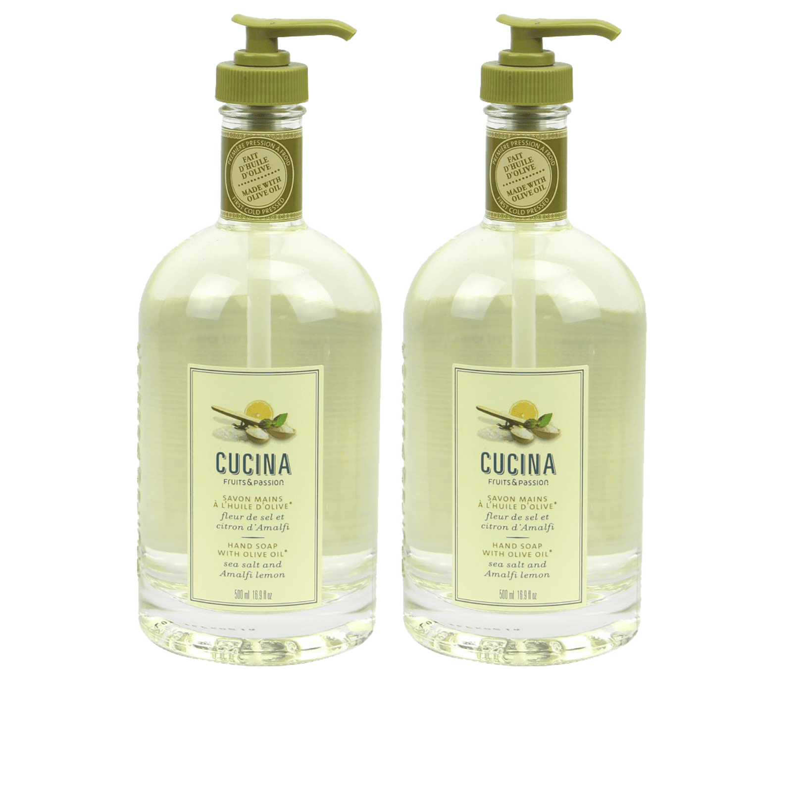 Cucina Fruits & Passion Sea Salt and Amalfi Lemon Hand Soap (500ml) - 2 ...