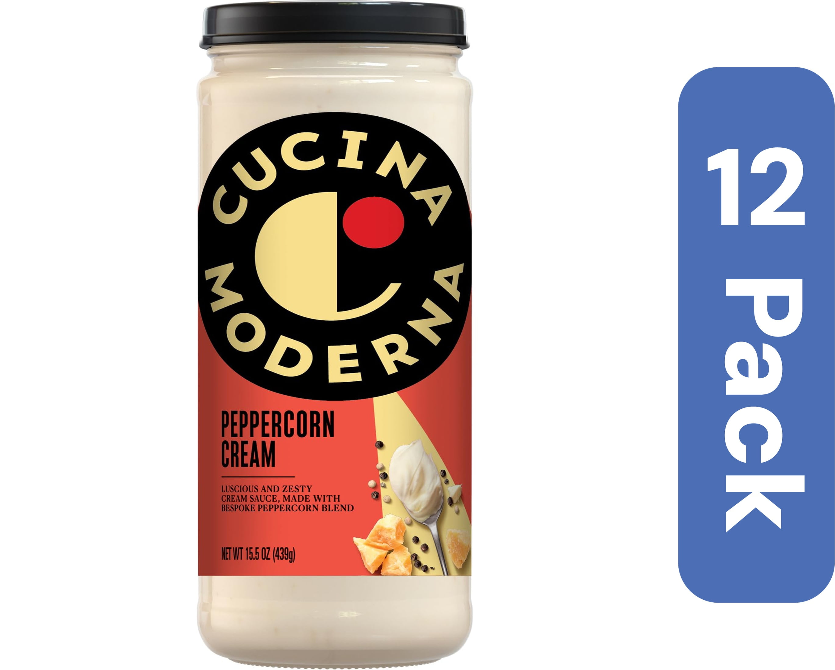 (Pack Of 12) Cucina Moderna Peppercorn Cream Pasta Sauce 15.5 Oz ...
