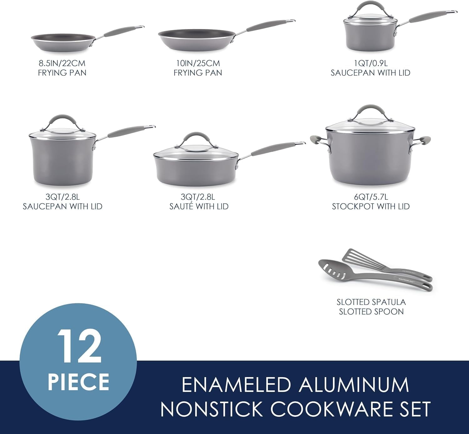 Cucina Nonstick Cookware Pots and Pans Set, Agave Blue - Walmart.com