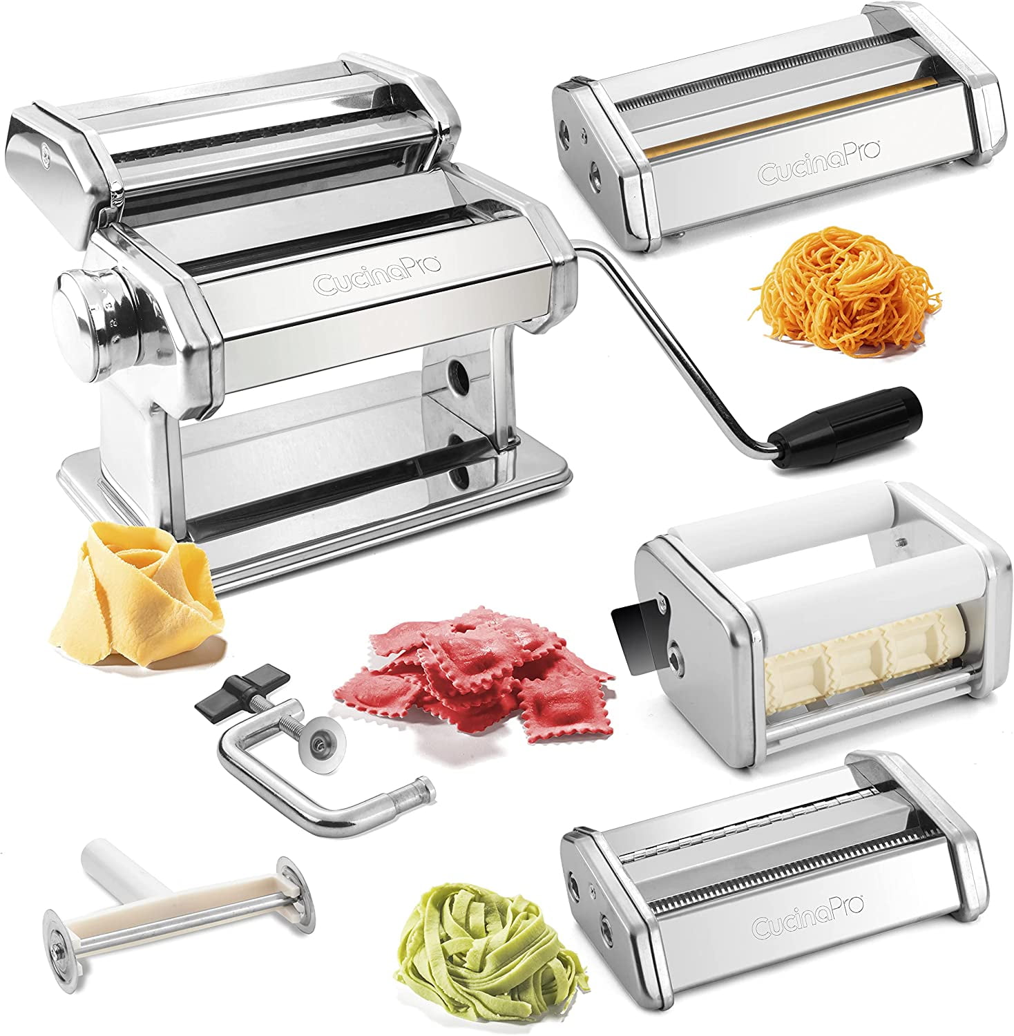 Free Shipping! SCS Direct Pasta Maker Deluxe Set 5 Piece Stainless ...
