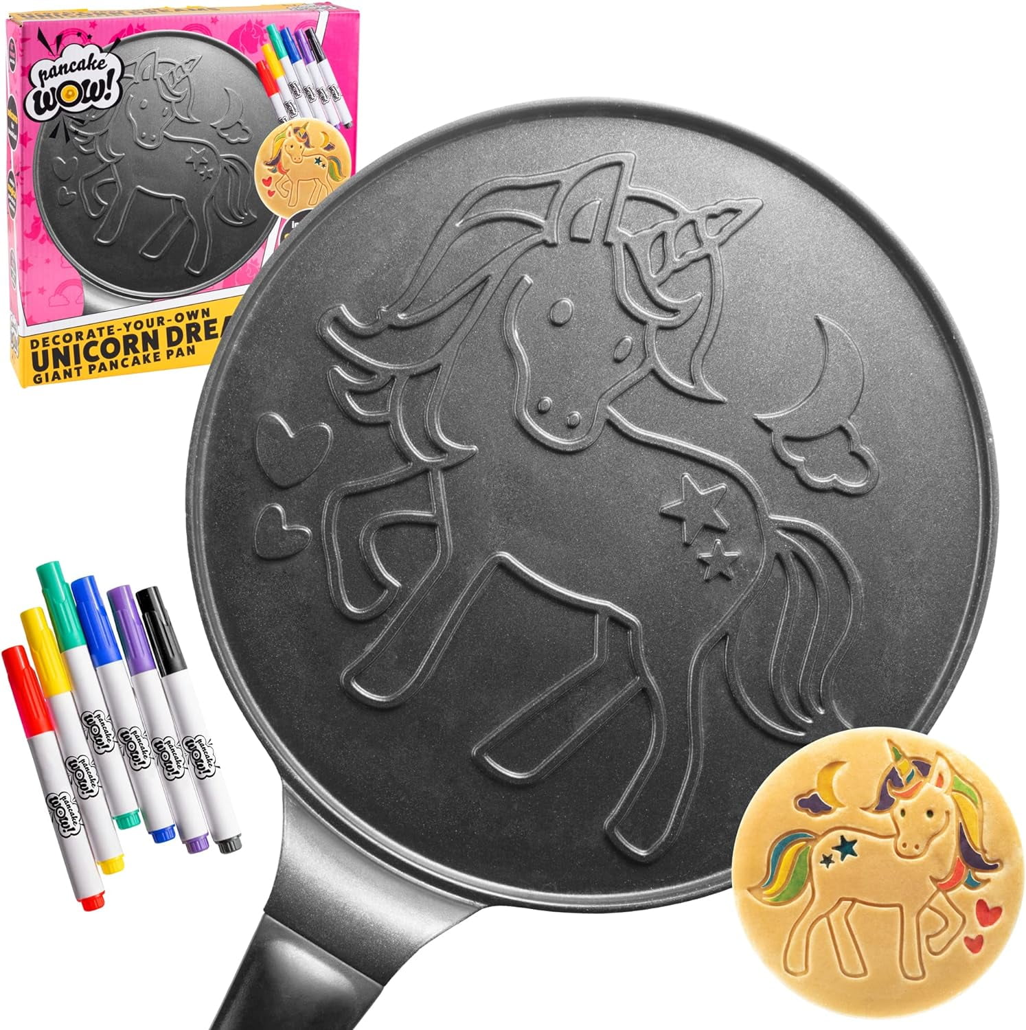 CucinaPro Large 10" Unicorn Pancake Pan - Nonstick Skillet with Set of ...