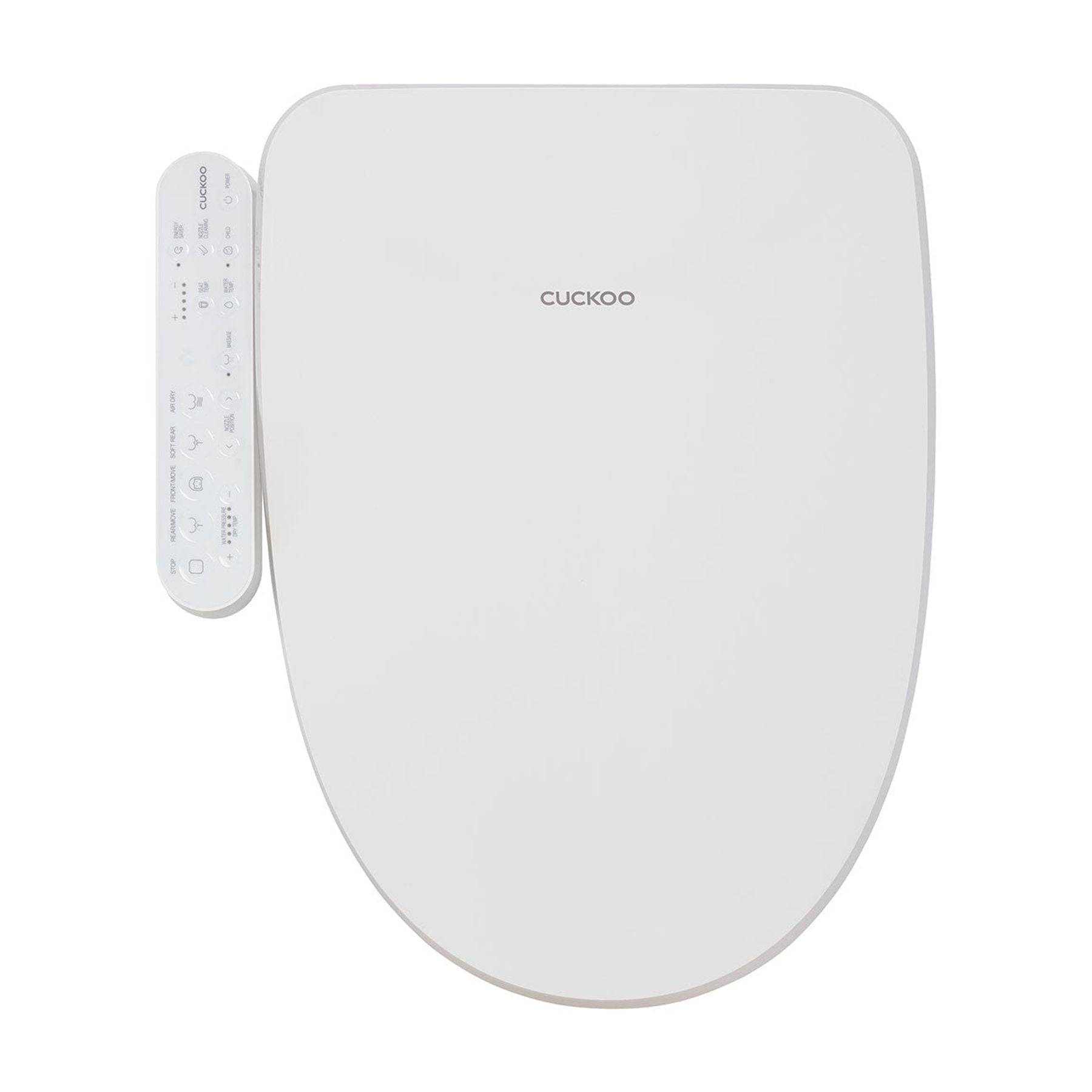 Cuckoo CBT-N1030EW Electric Bidet for Elongated Seats with Side Panel ...