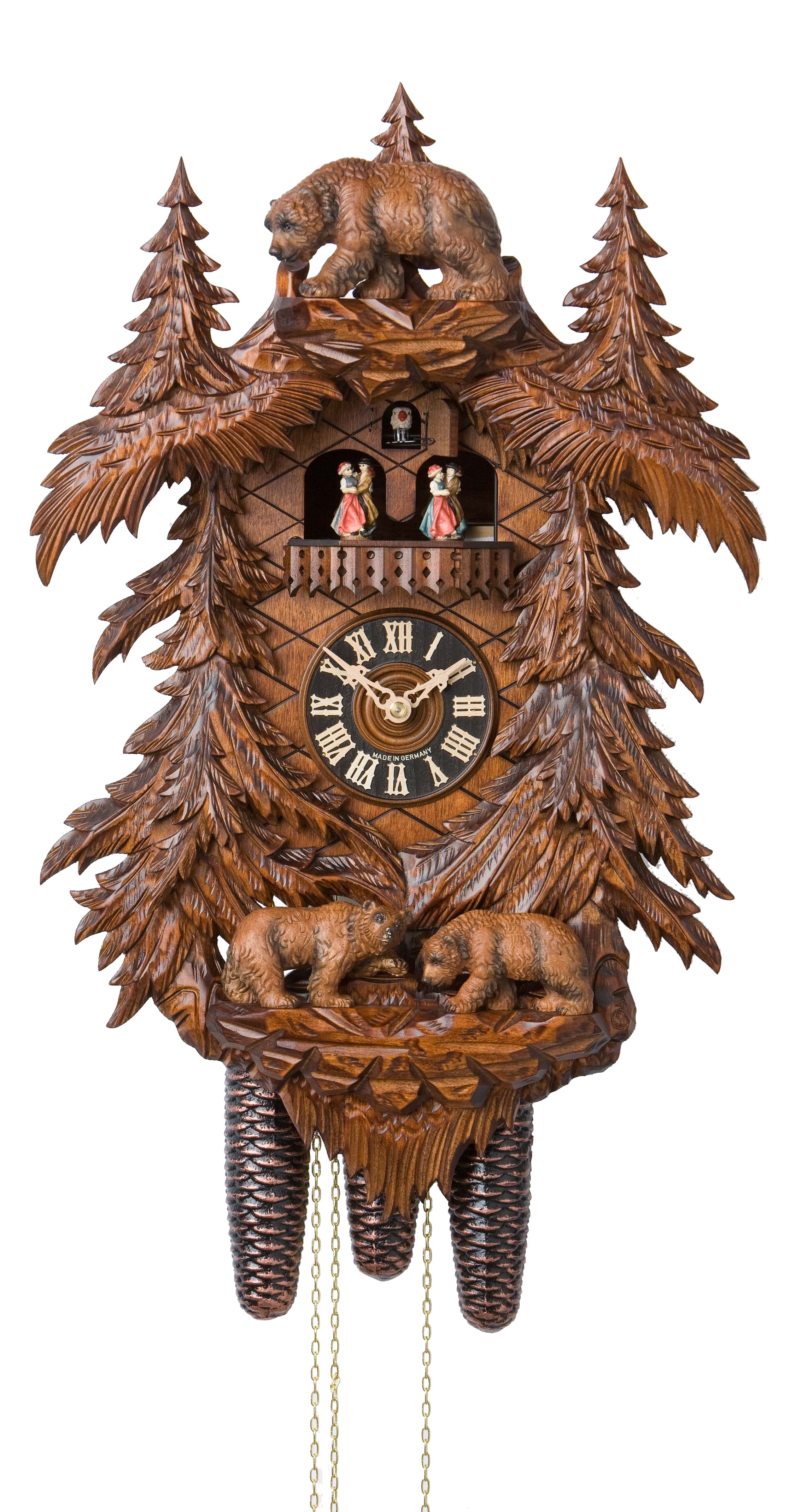 Cuckoo Clock, Bears in the Forest, Made in Germany, HO 86709/5Tko ...