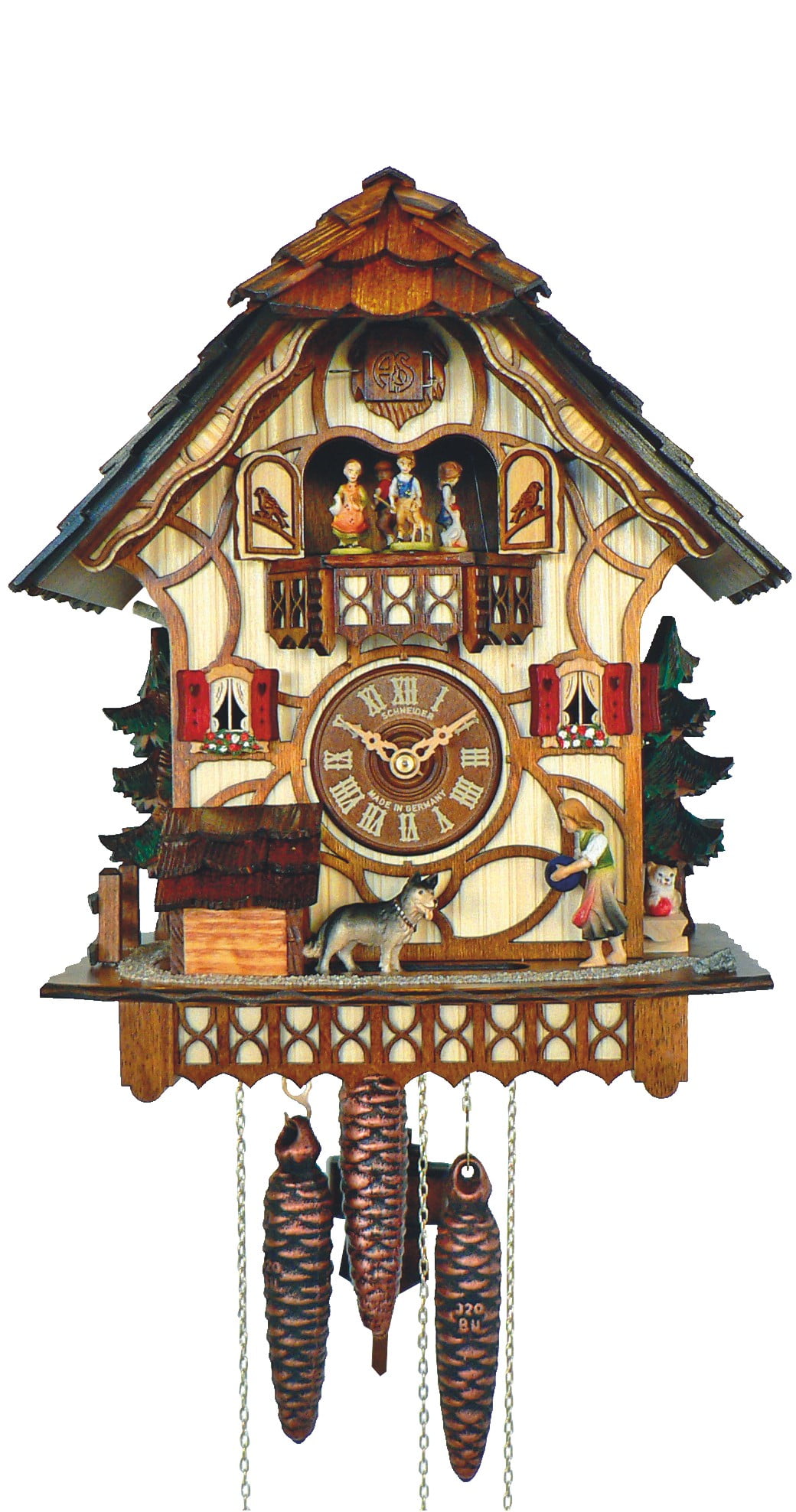 Cuckoo Clock Black Forest house with moving dog - Walmart.com