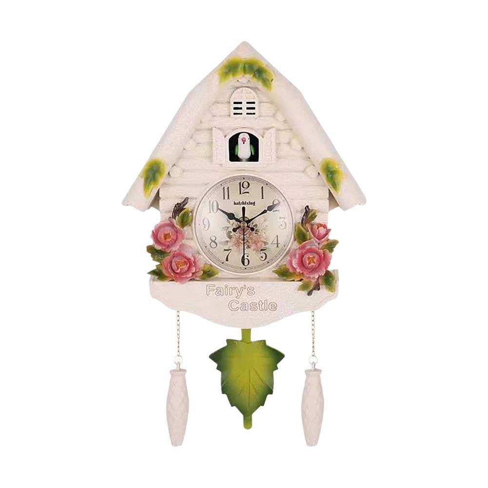 Cuckoo Clock,European Vintage Resin Bird Wall Clock with Swing Alarm ...