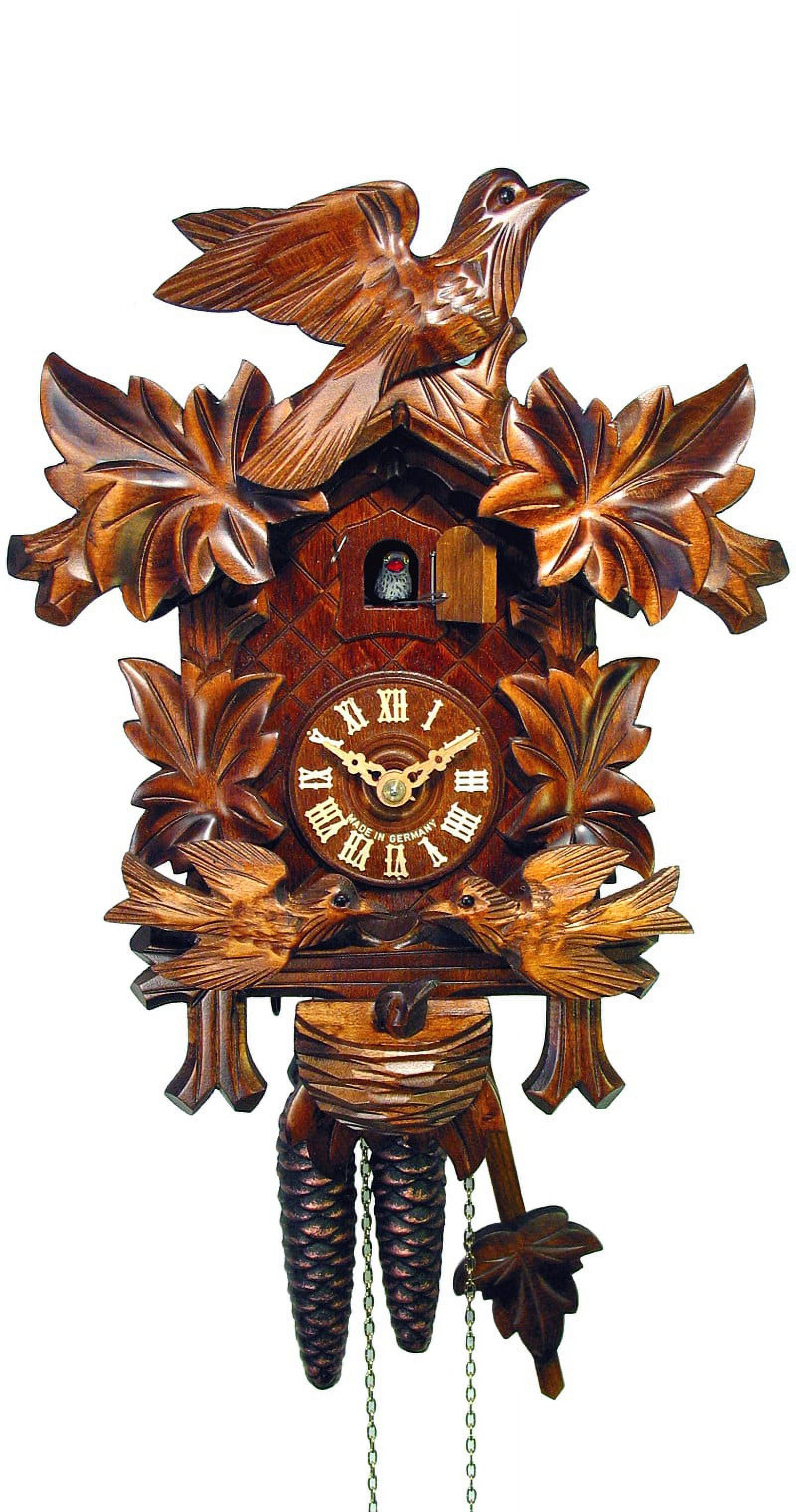 Cuckoo Clock Four Leaves, feeding Birds, Nest 1.0074.01.C - Walmart.com