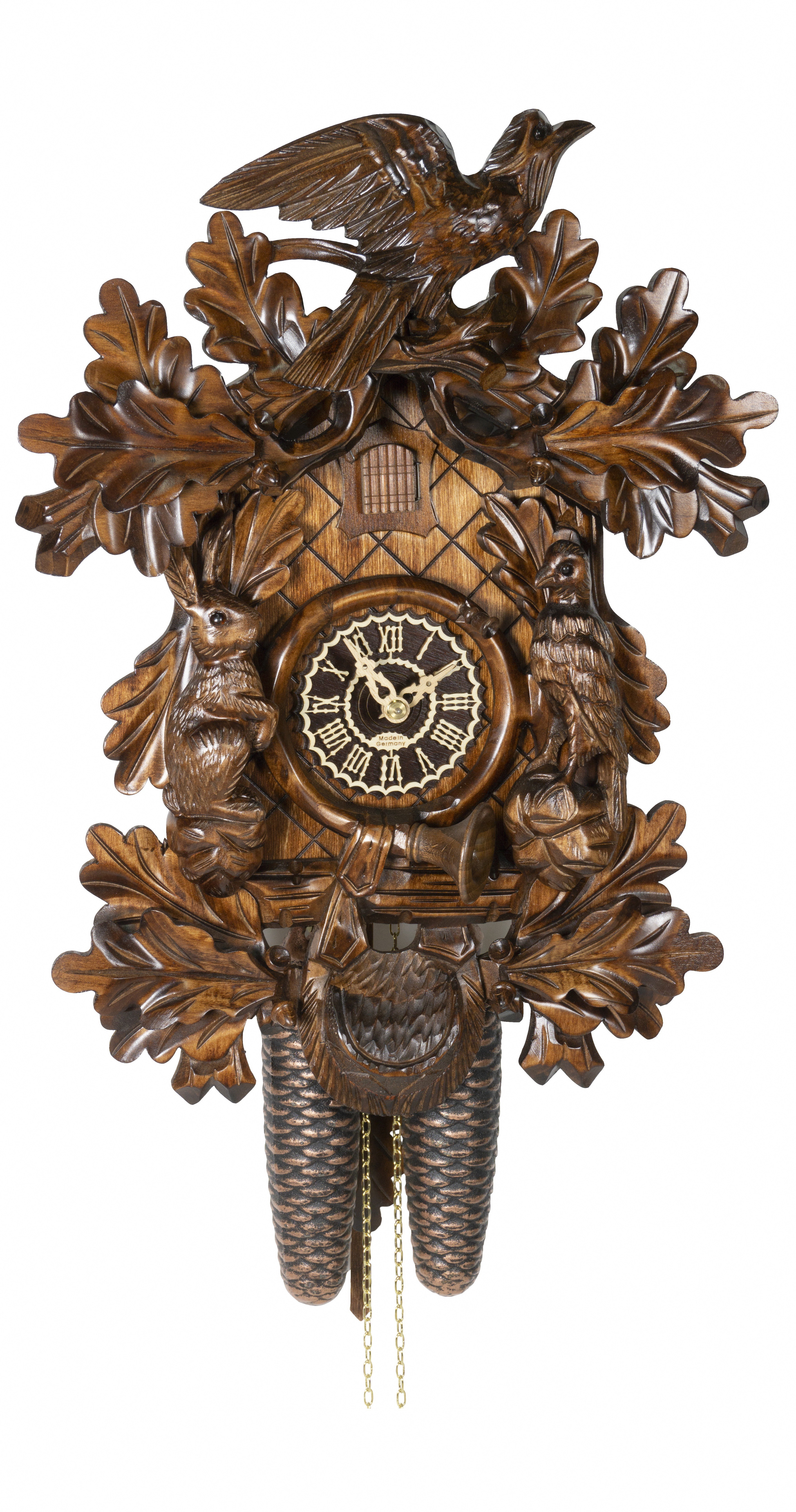 Cuckoo Clock Hunting clock, 8 day running time, walnut - Walmart.com
