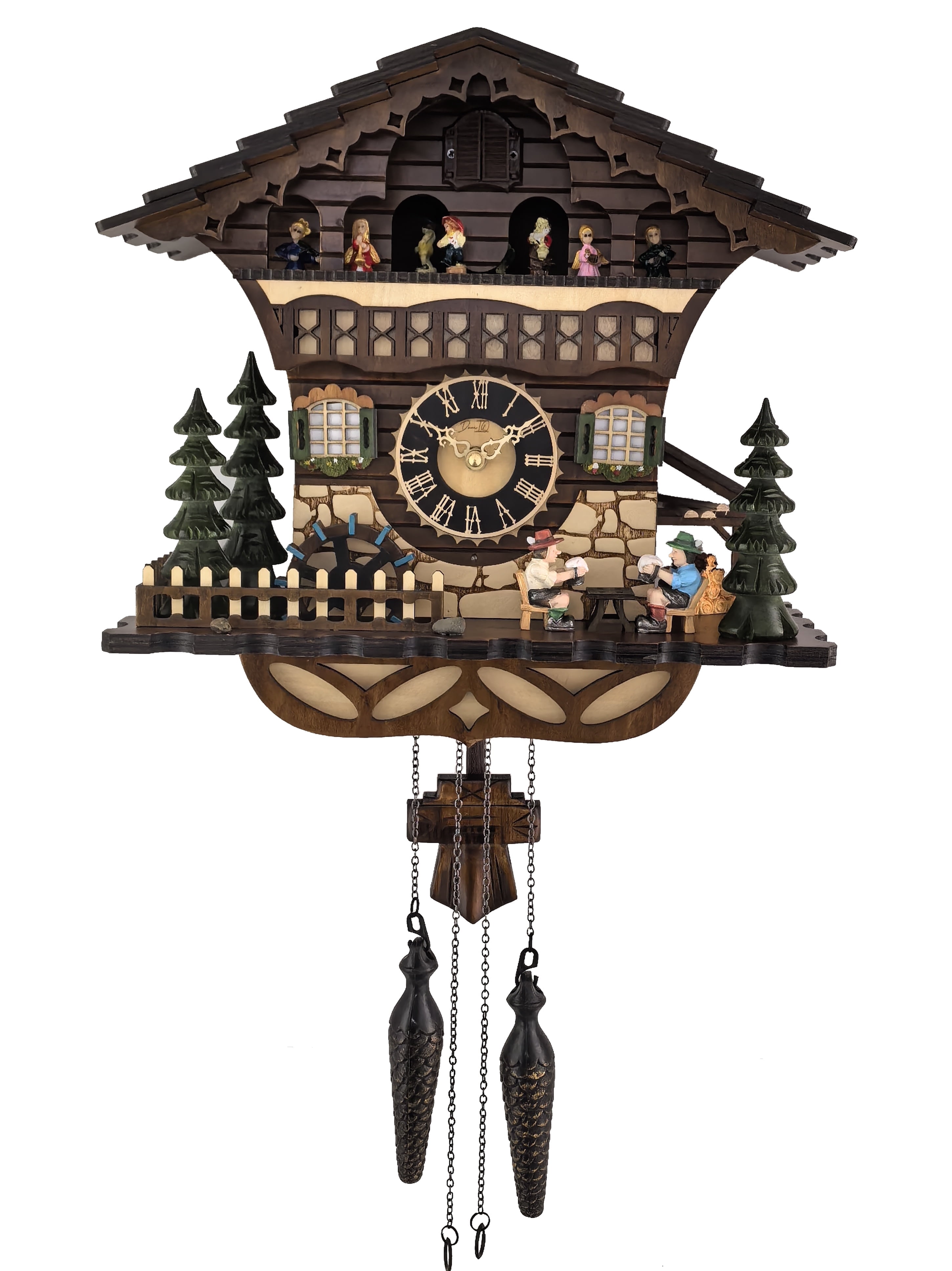 Handcrafted Black Forest Cuckoo Clock, Beer Drinkers Decor, Quartz ...