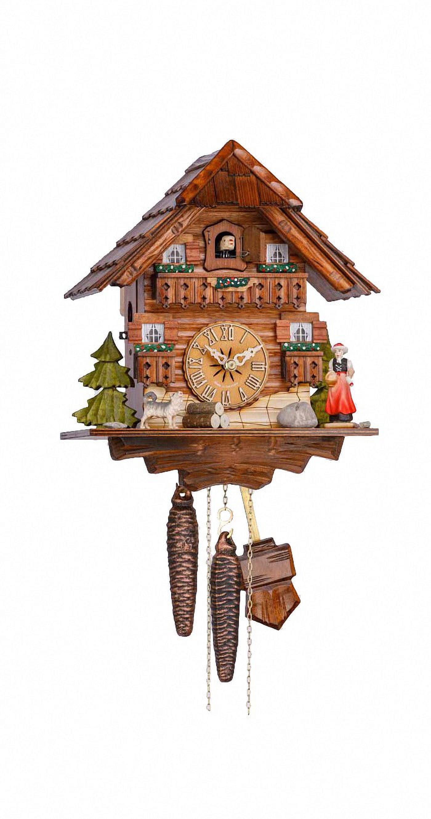 Cuckoo clock Black forest house, wanderer and dog KA 1637 EX - Walmart.com