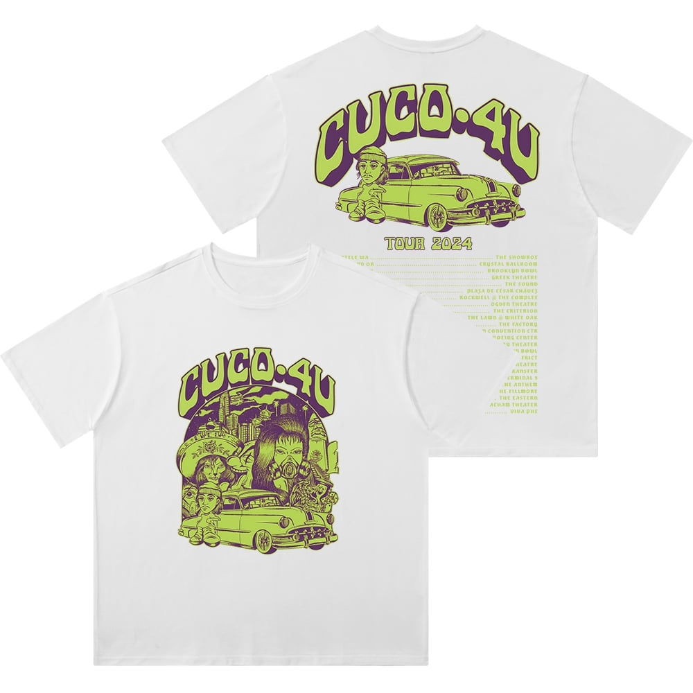 Cuco 4U Album Tour Merch Retro washed T-shirt unisex fashion short ...
