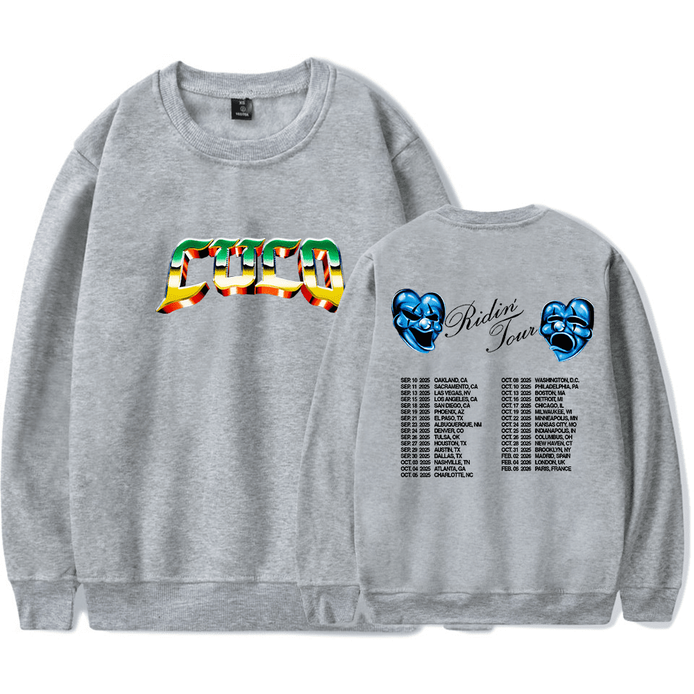 Cuco Merch Ridin Tour Crewneck Sweatshirt Unisex Long Sleeve Merch ...