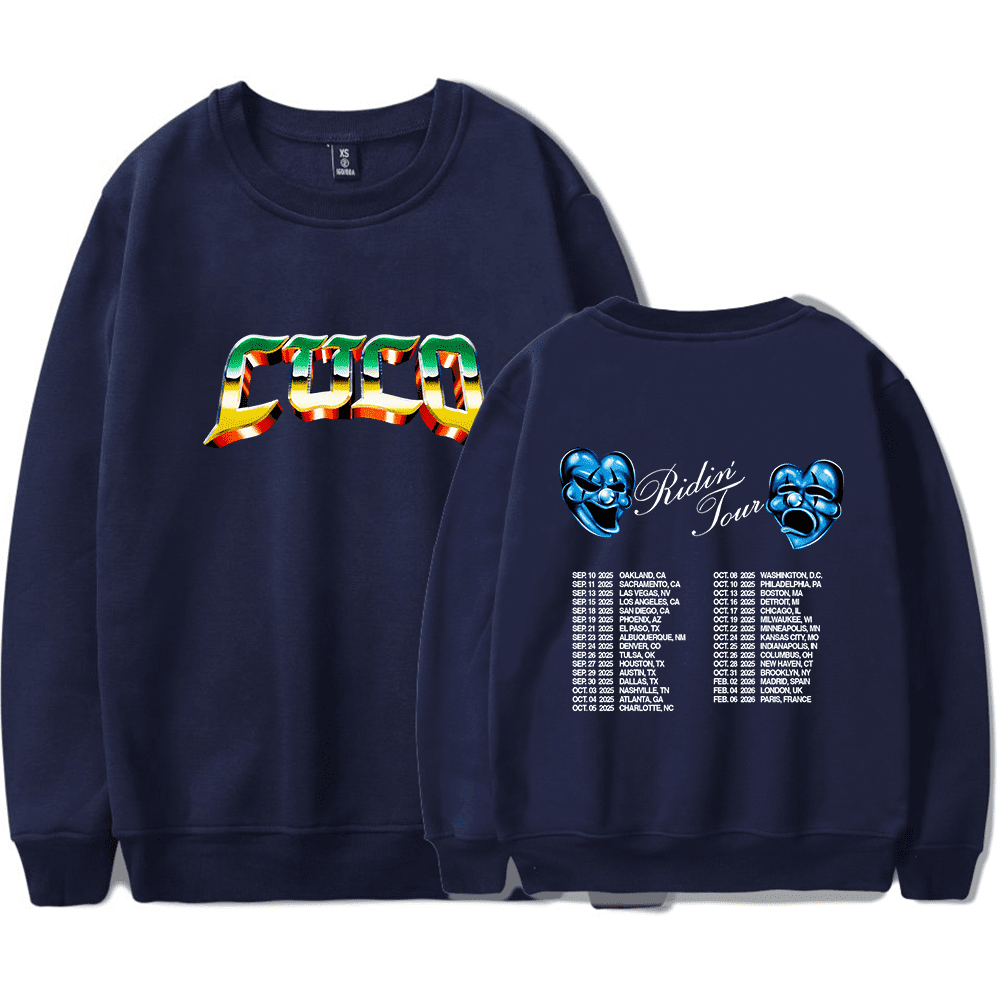 Cuco Merch Ridin Tour Crewneck Sweatshirt Unisex Long Sleeve Merch ...