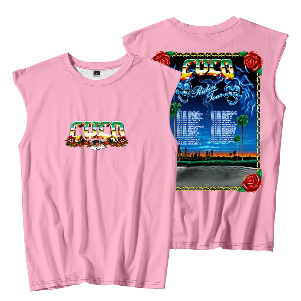 Cuco Ridin Tour 2025 Merch Sleeveless T-Shirts Crewneck Tops Women Men ...