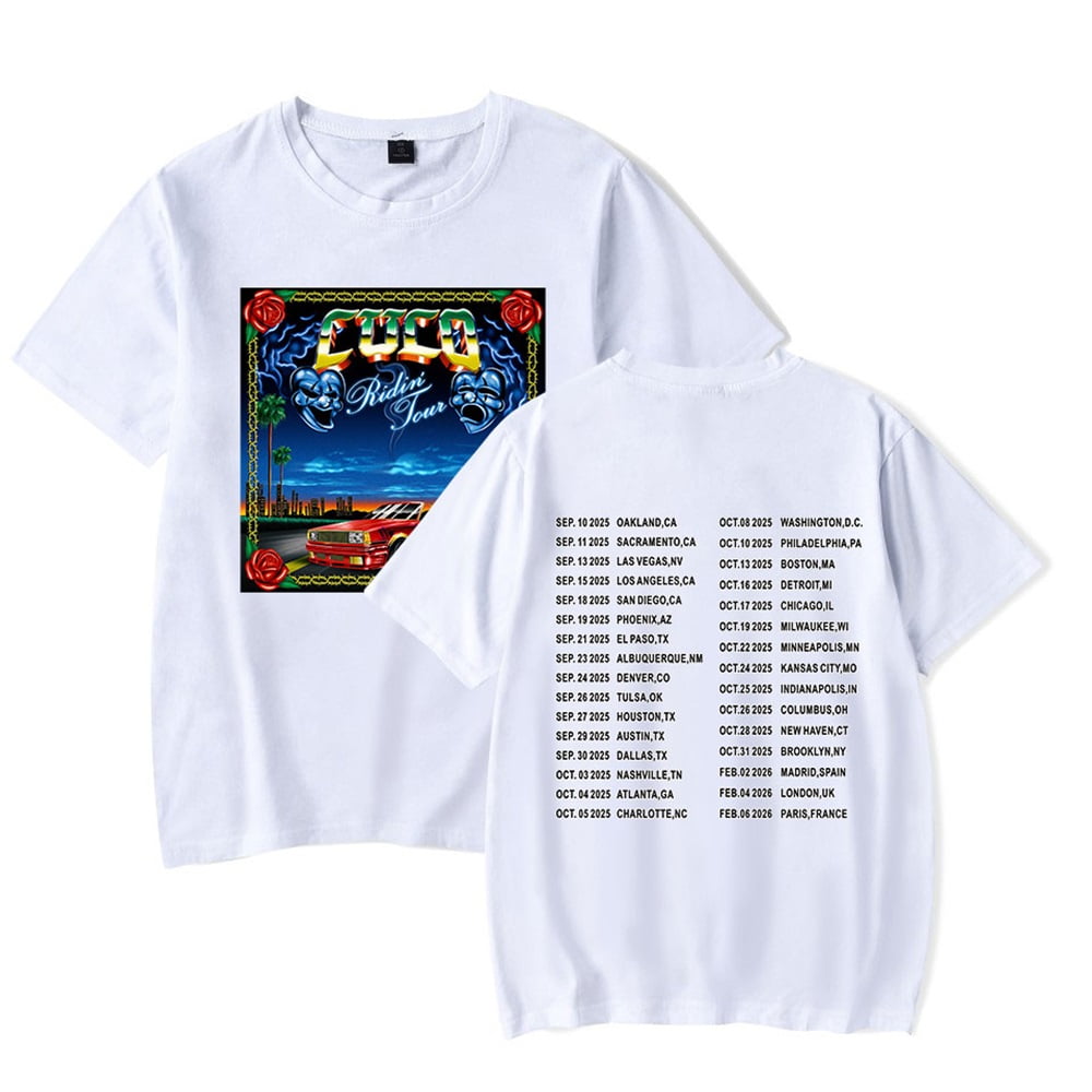 Cuco Ridin’ Tour Merch Short Sleeve T-shirt Unisex Fashion Crew Neck ...