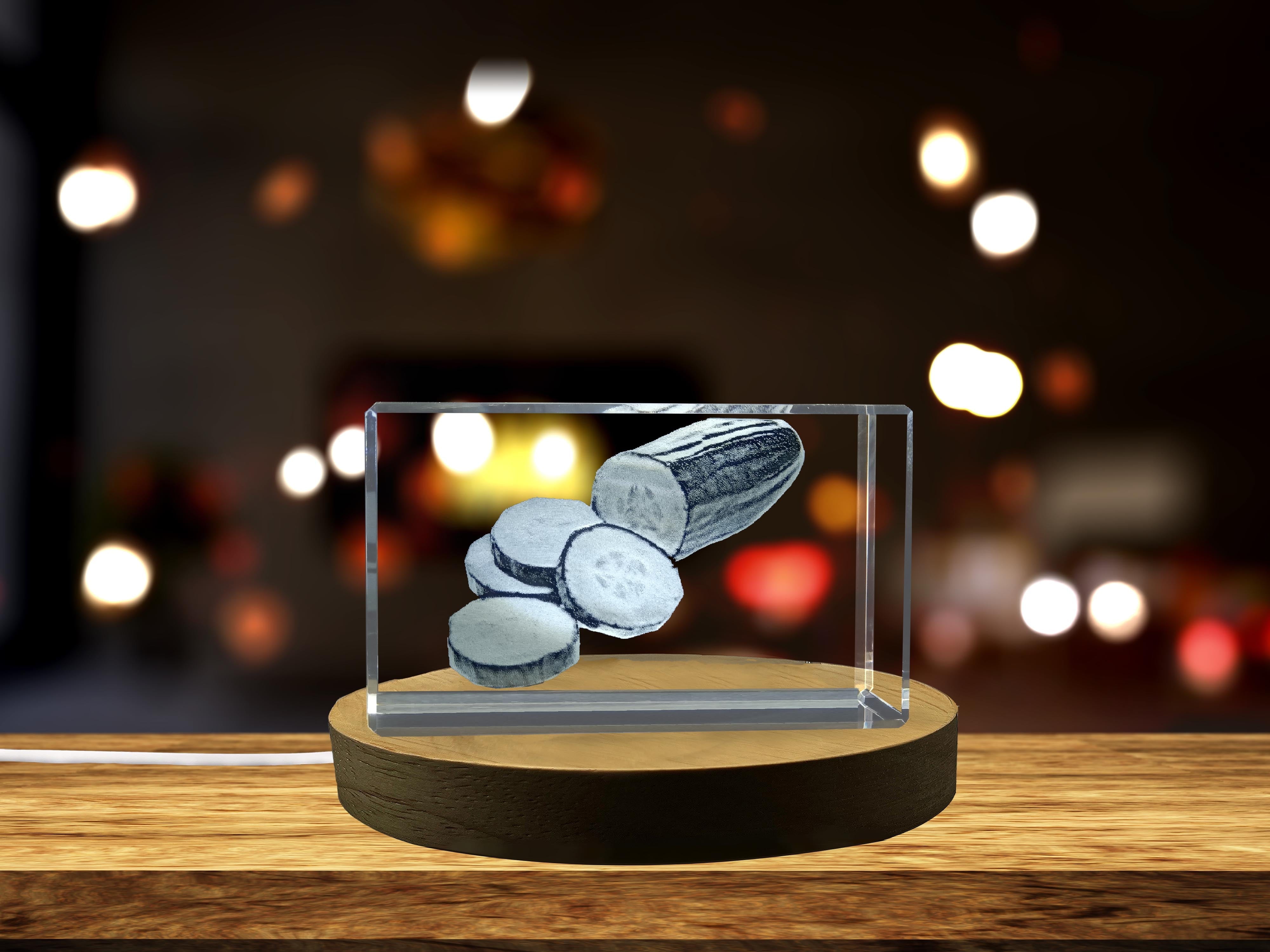 Cucumber 3D Engraved Vegetable Crystal Gift - Walmart.com