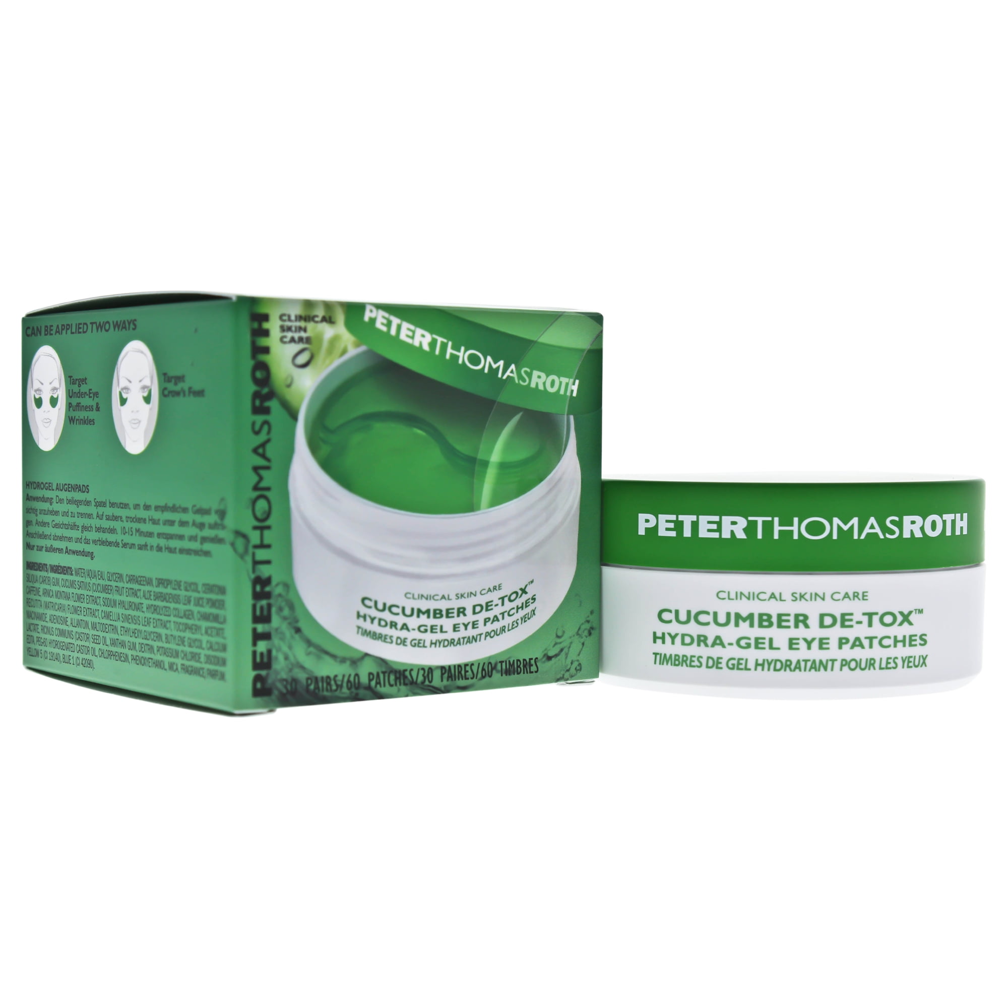 Peter Thomas Roth Cucumber De-Tox Brightening Hydra-Gel Eye Patches for ...