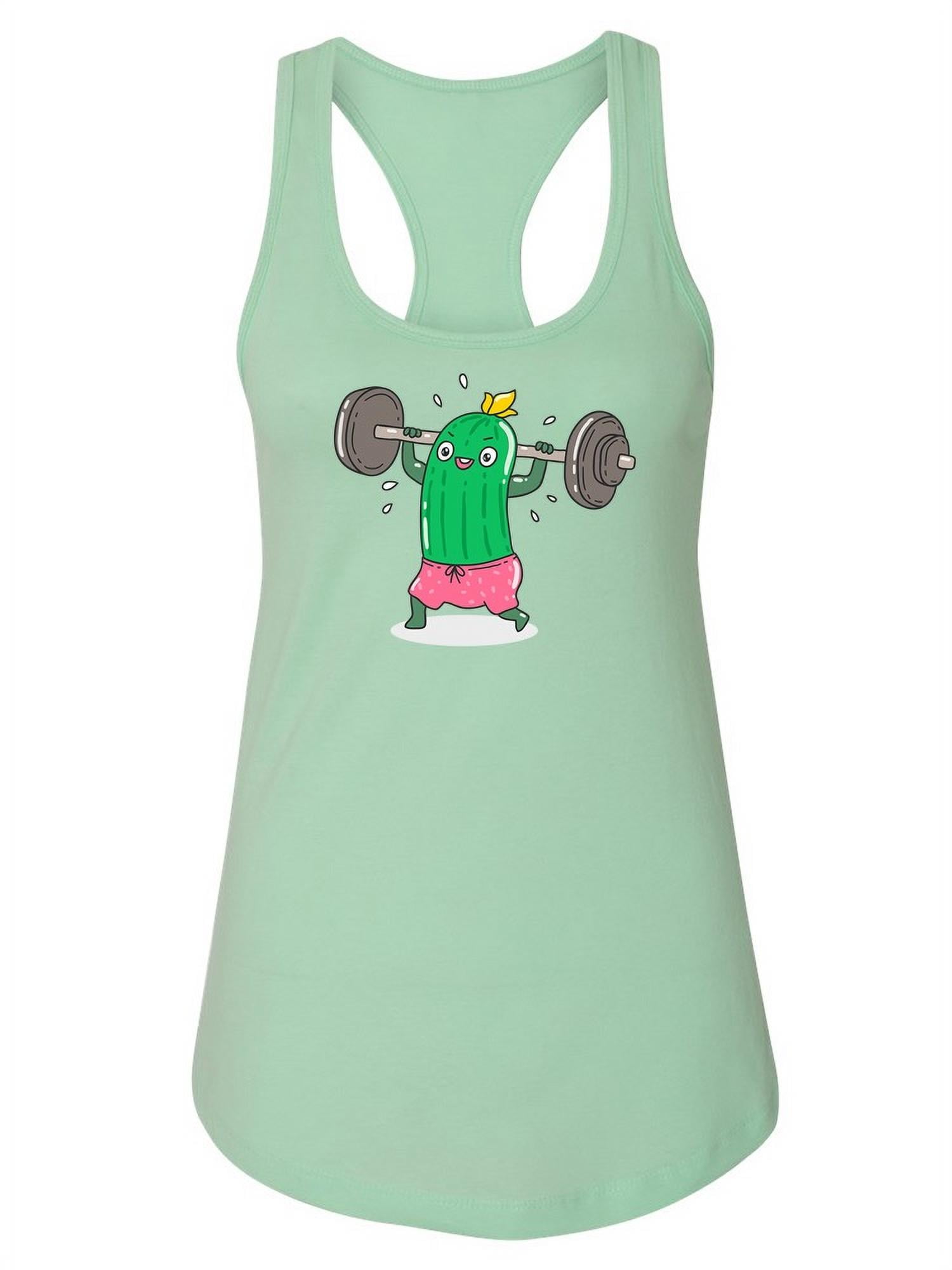 Cucumber Lifting Barbell Tank Women -Image by Shutterstock, Female ...