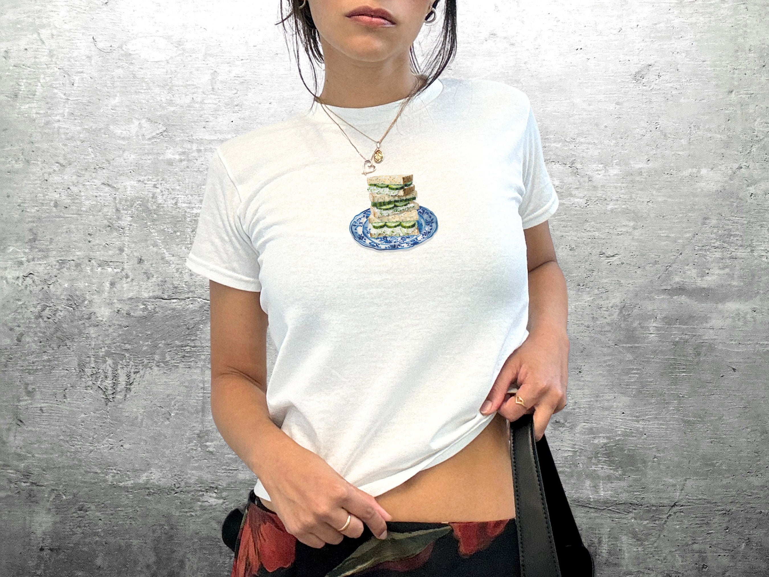 Cucumber Sandwich Baby Tee, Tea Sandwich, Coquette Baby Tee, Trendy ...