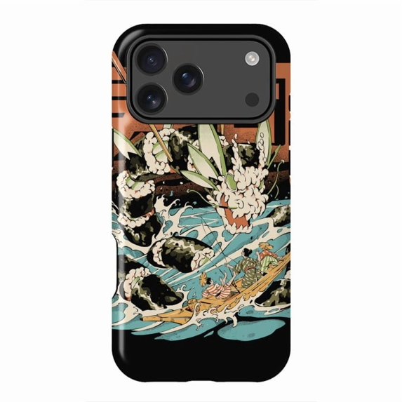 Cucumber Sushi Dragon Creative Japanese Food Case with iPhone 17 to 11 ...