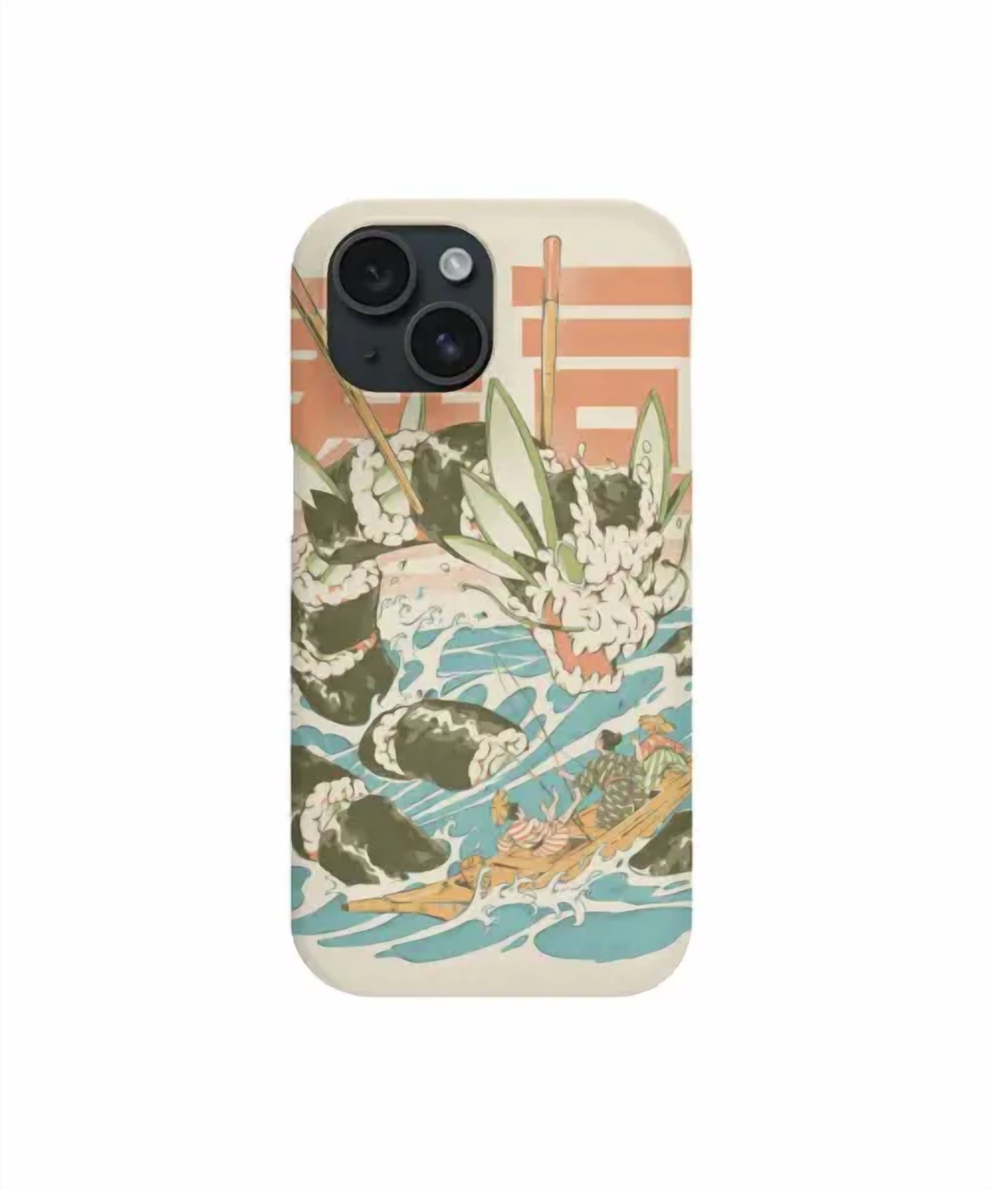 Cucumber Sushi Dragon Whimsical Food Phone Case for iPhone 11-17 Models ...