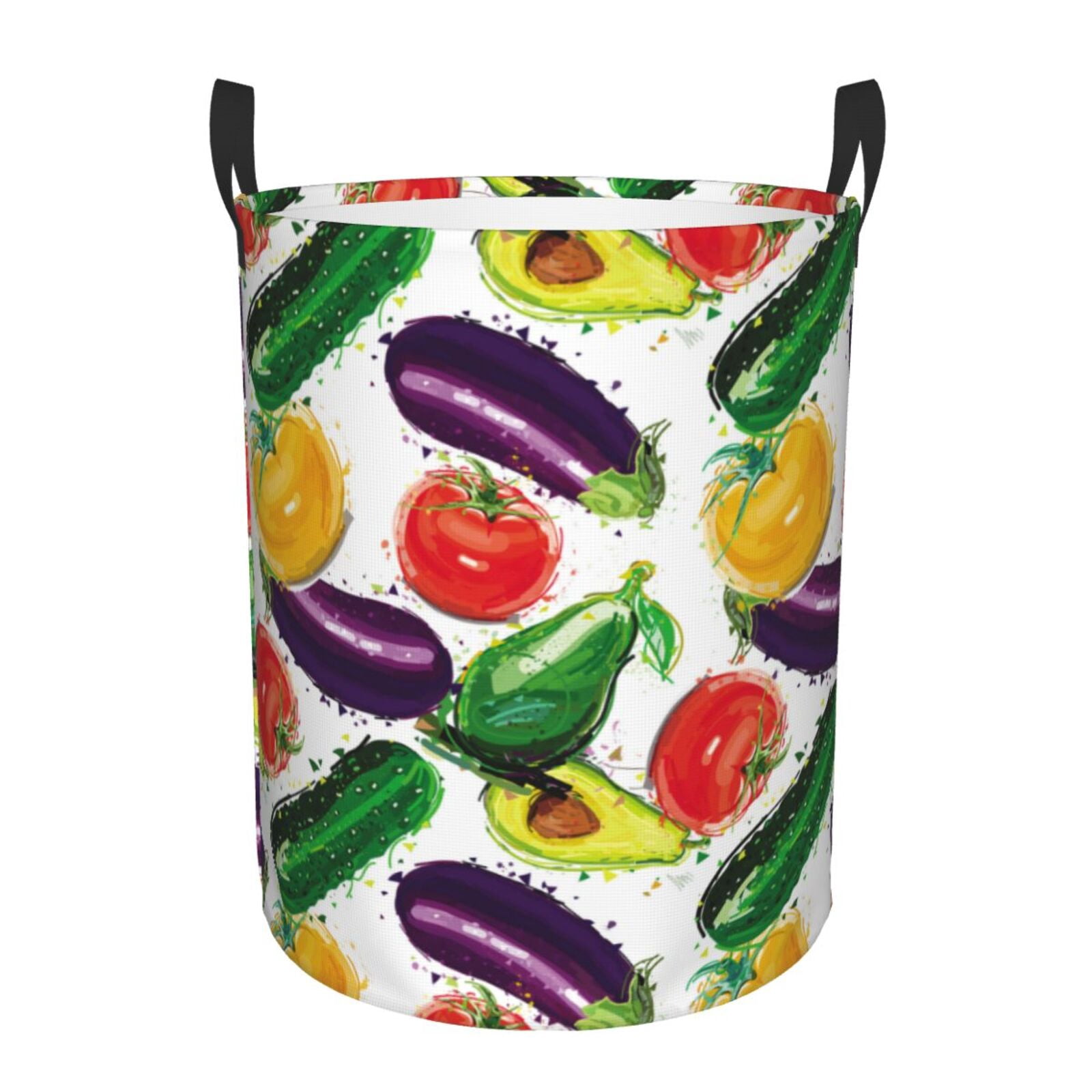 Cucumber Tomato Eggplant Laundry Basket, Laundry Hamper Waterproof ...