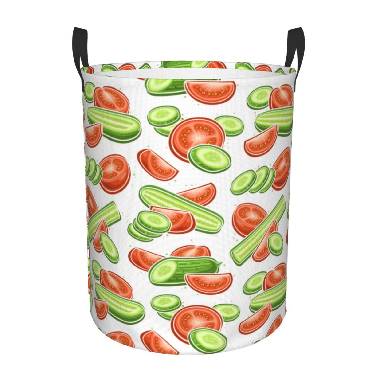 Cucumber Tomato Laundry Basket with Handles - Freestanding Laundry ...