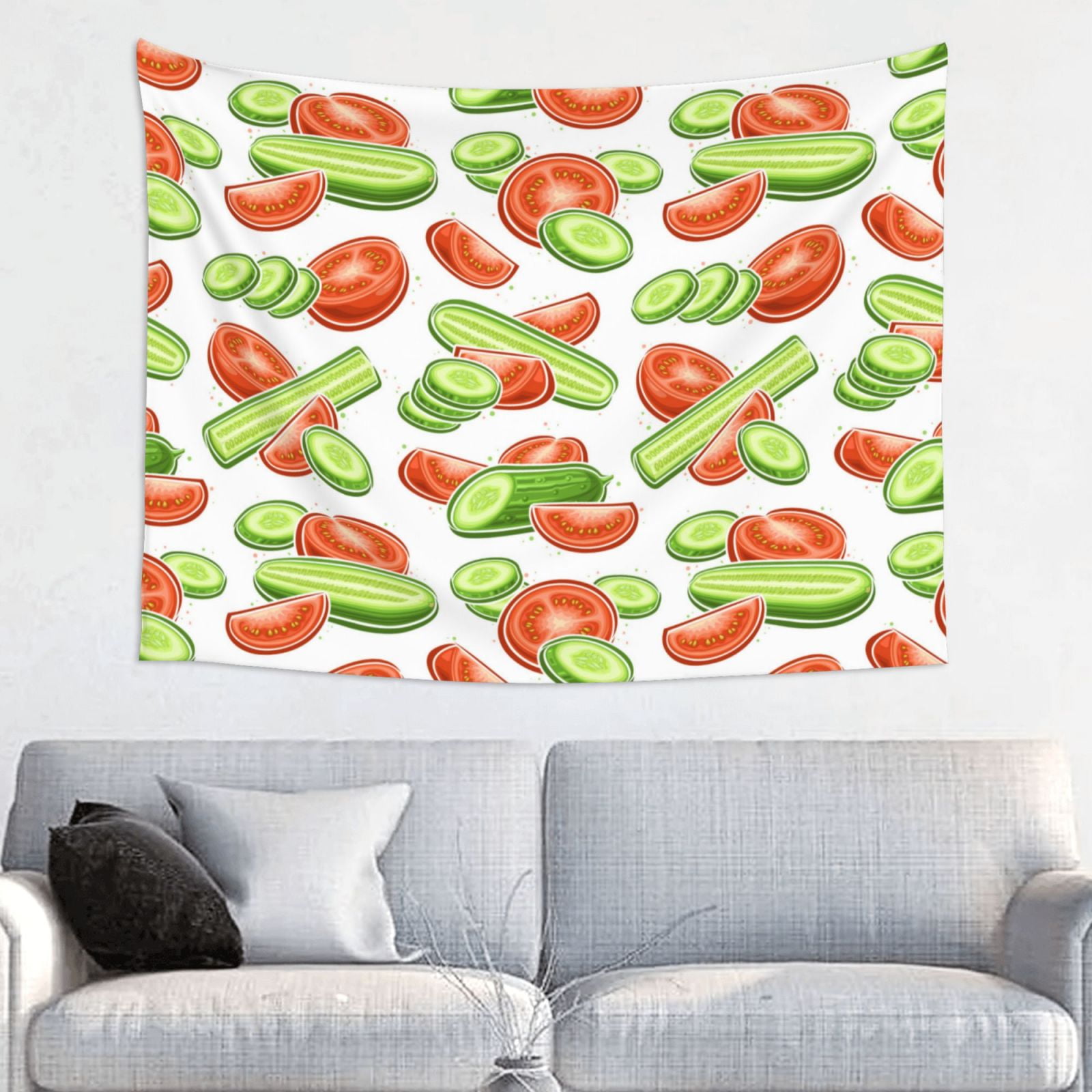 Cucumber Tomato Wall Tapestry for Bedroom Aesthetic - Tapestry ...