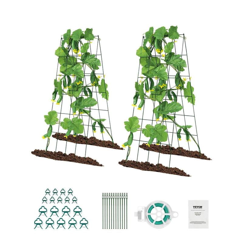 Cucumber Trellis for Climbing Plants, 39" x 32" Foldable Cucumber ...