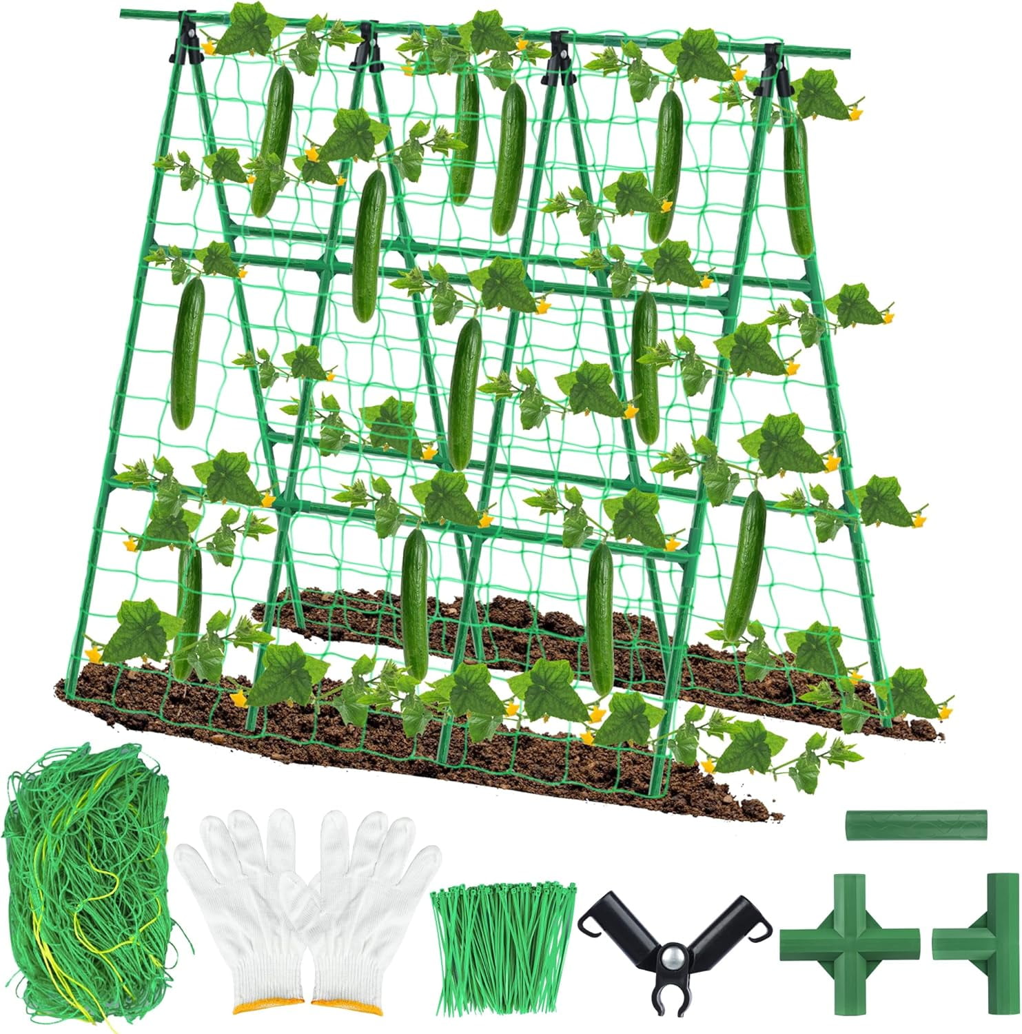 Cucumber Trellis for Garden 48 x 48 Inch A-Frame Garden Trelli for ...