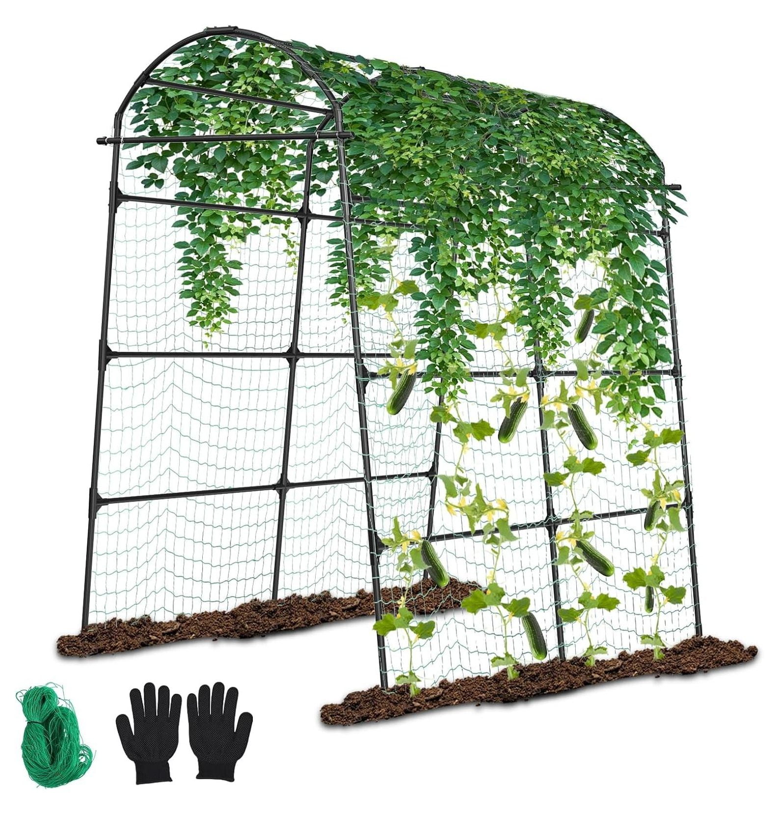 Cucumber Trellis Garden Arch Trellis for Climbing Plants Outdoor, 84 x ...